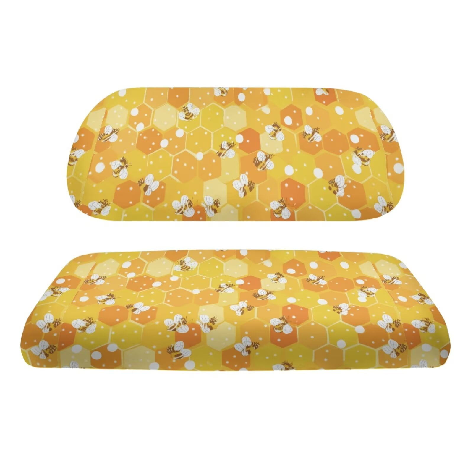 Psesaysky Honeycomb Bees Print Golf Cart Seat Covers for Club Car ...