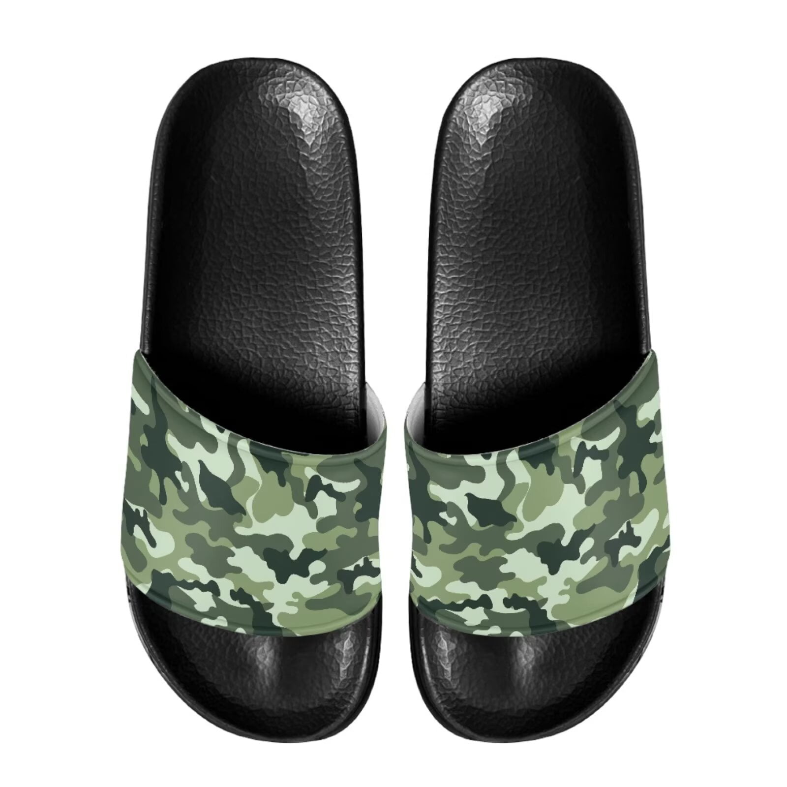 Psesaysky Men's Green Camouflage Slide Sandals Anti-Slip Lightweight ...