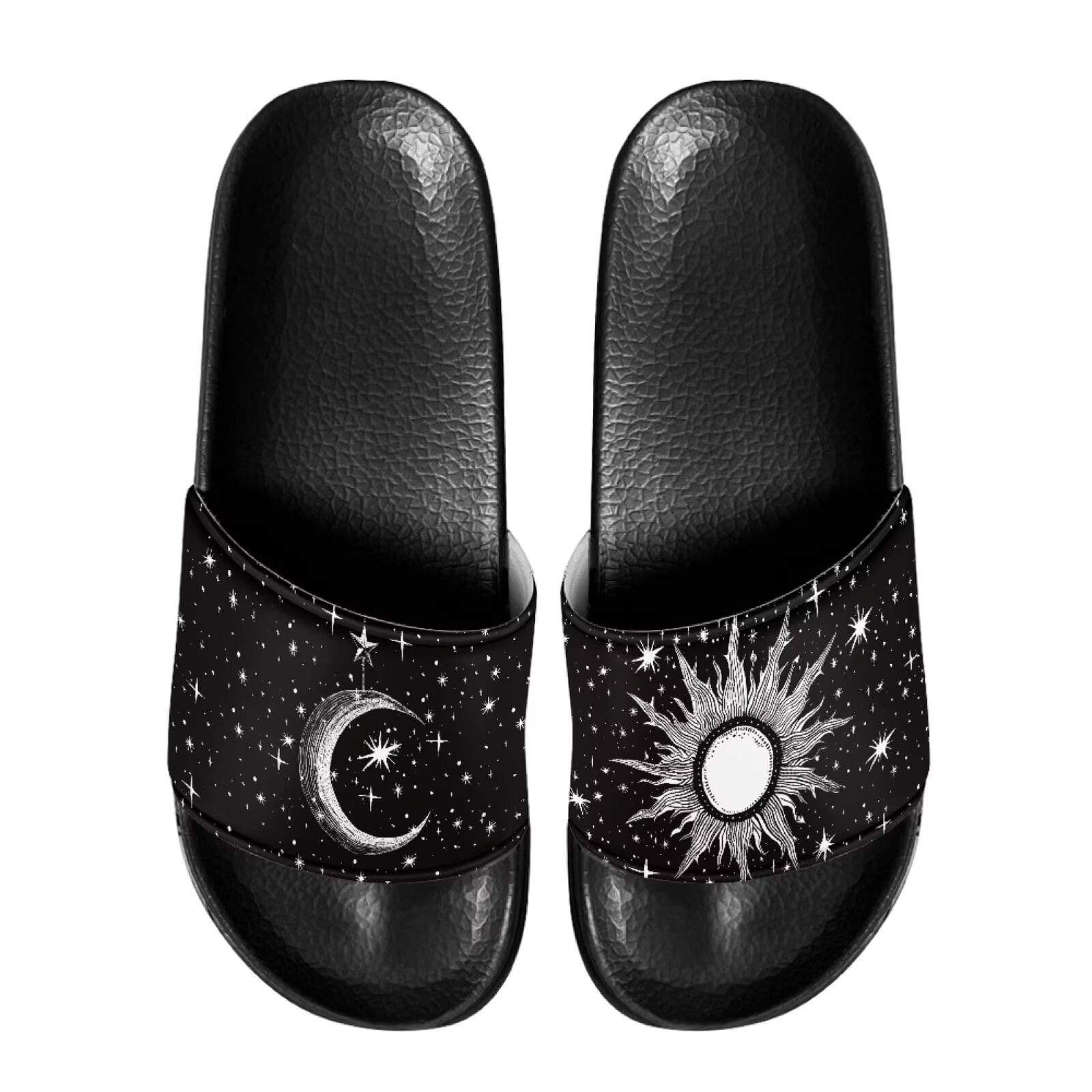 Psesaysky Printed Sandals with Sun and Moon for Men Boys Indoor Outdoor ...