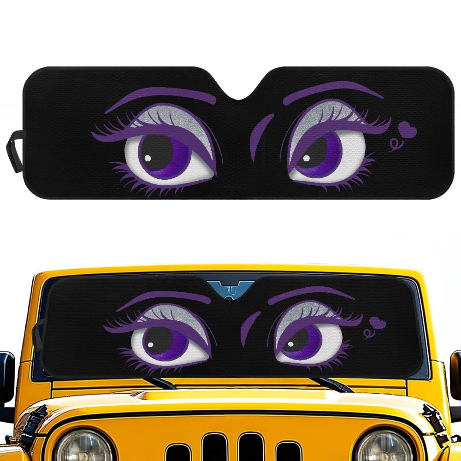 Psesaysky Purple Eyes Windshield Sun Shade Sun Visor Heat Shield for ...