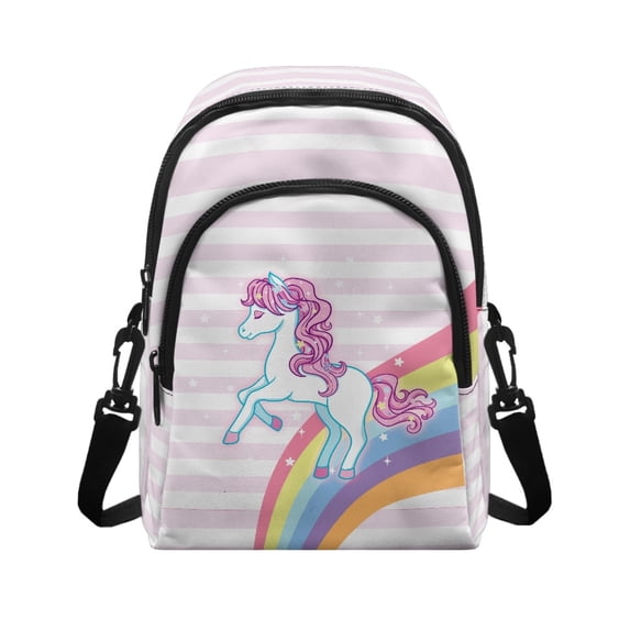 Psesaysky Rainbow Horse Cell Phone Purse Wallet, Polyester Fanny Pack ...