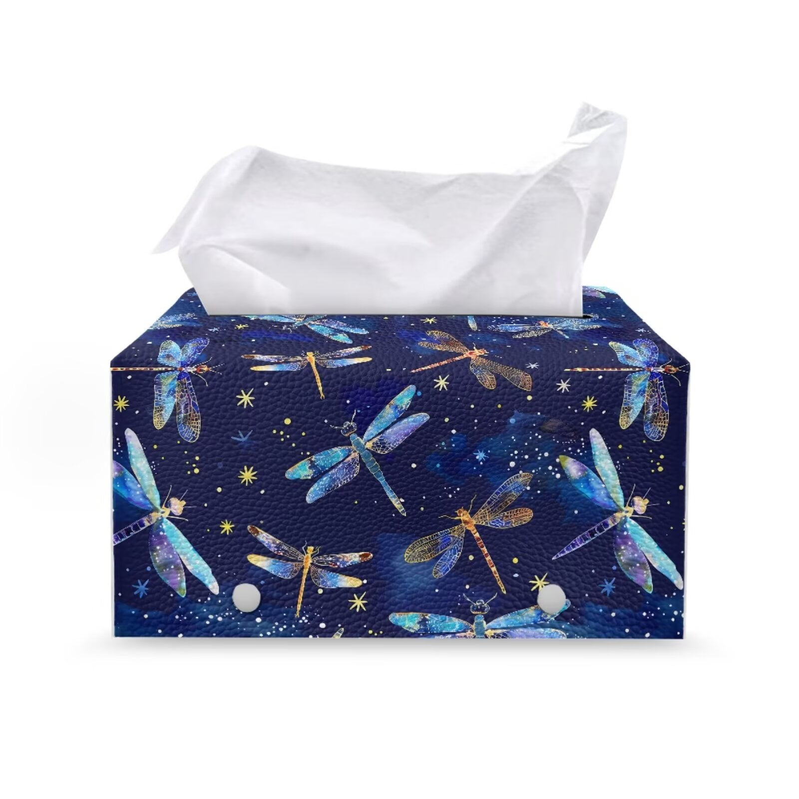 Psesaysky Rectangle Tissue Box Cover - Waterproof PU Leather Tissues ...