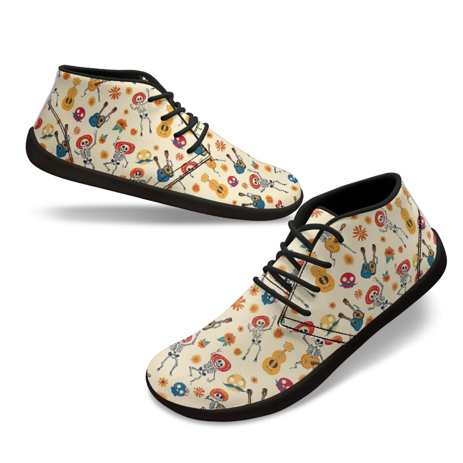 Psesaysky Skeleton Party Printed Shoes for Girls Women Comfortable Mid ...