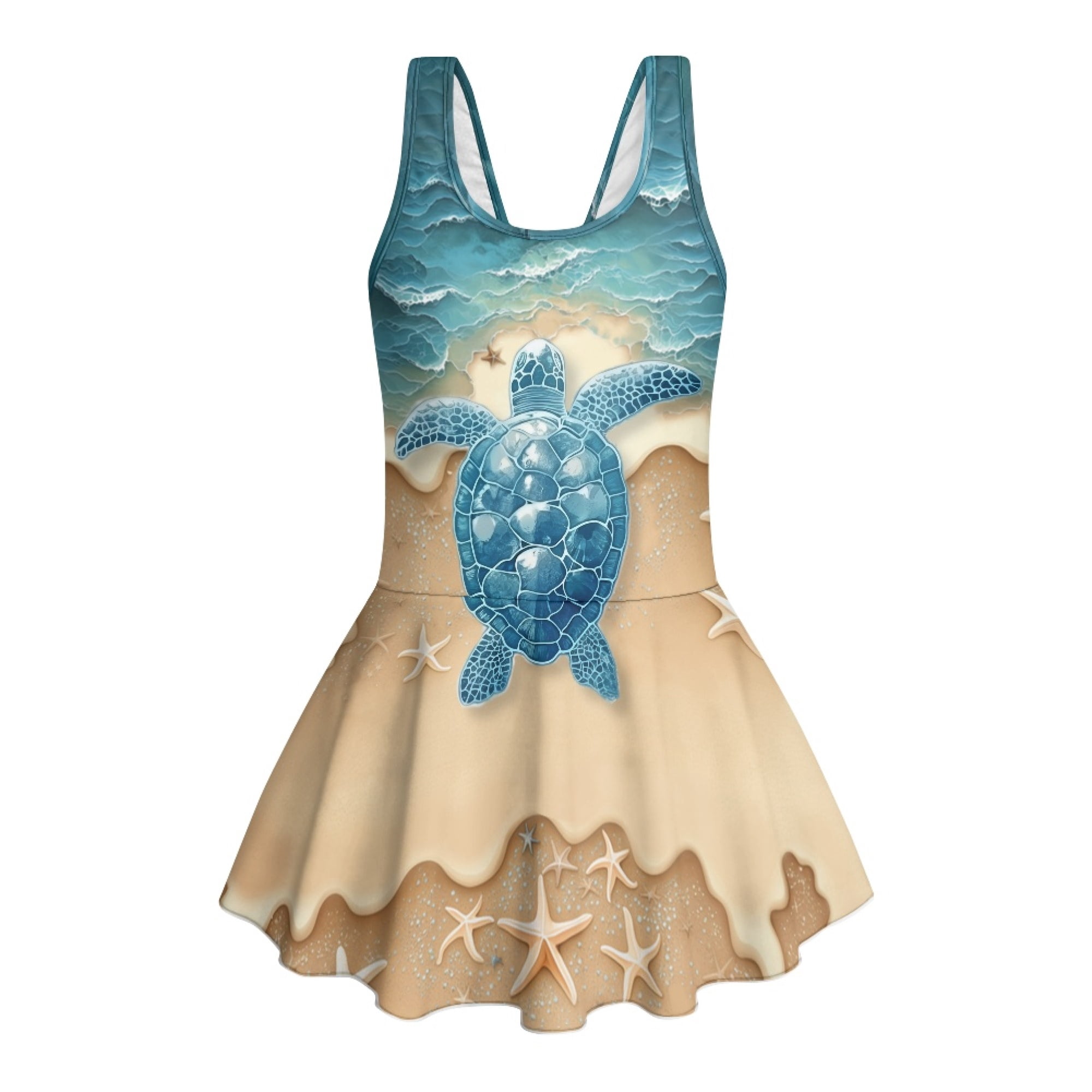 Psesaysky Swimsuit Big Girls Beach Sea Turtle Bathing Suit Kids One ...