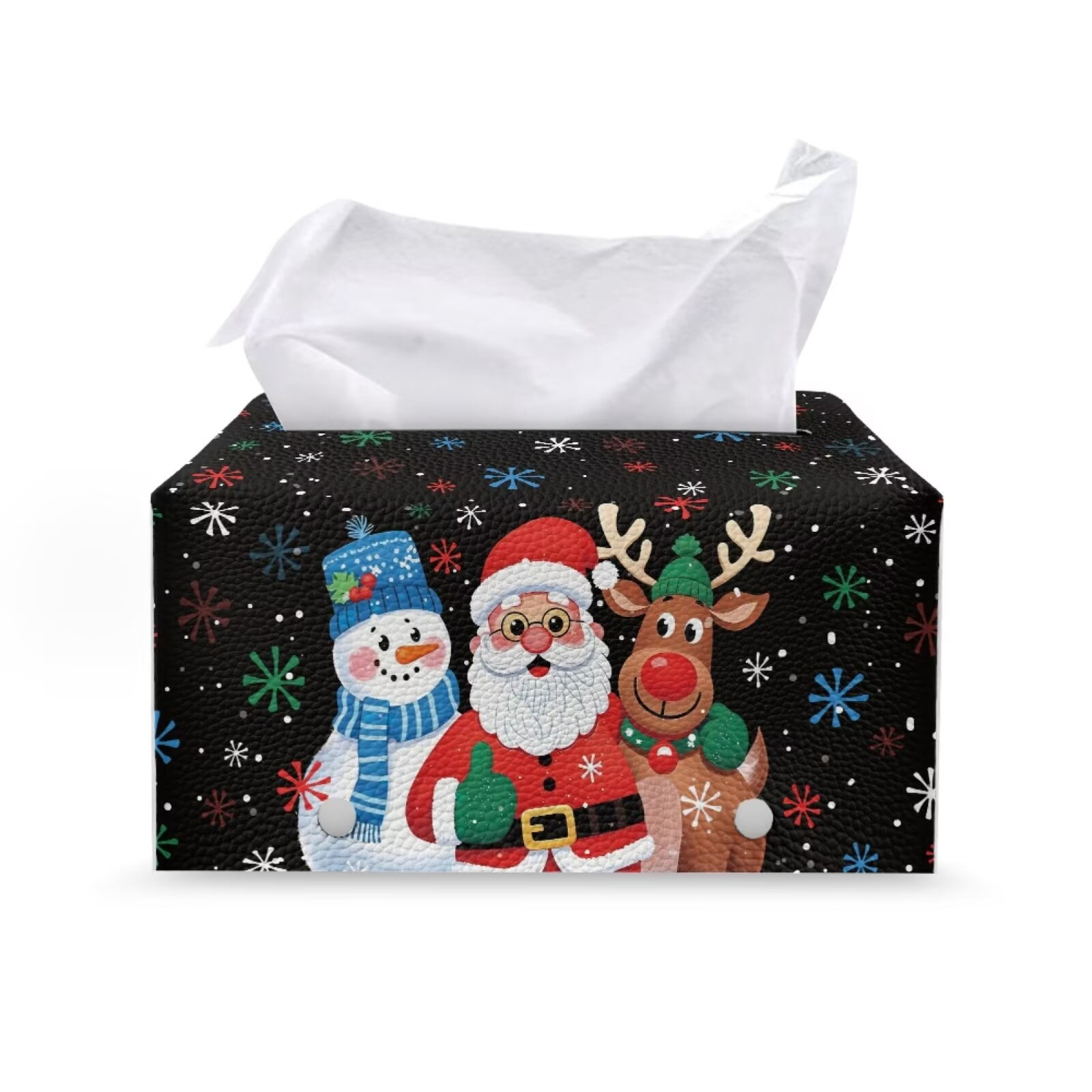 Psesaysky Tissue Box Cover, Christmas Santa Rectangular Decorative Car ...