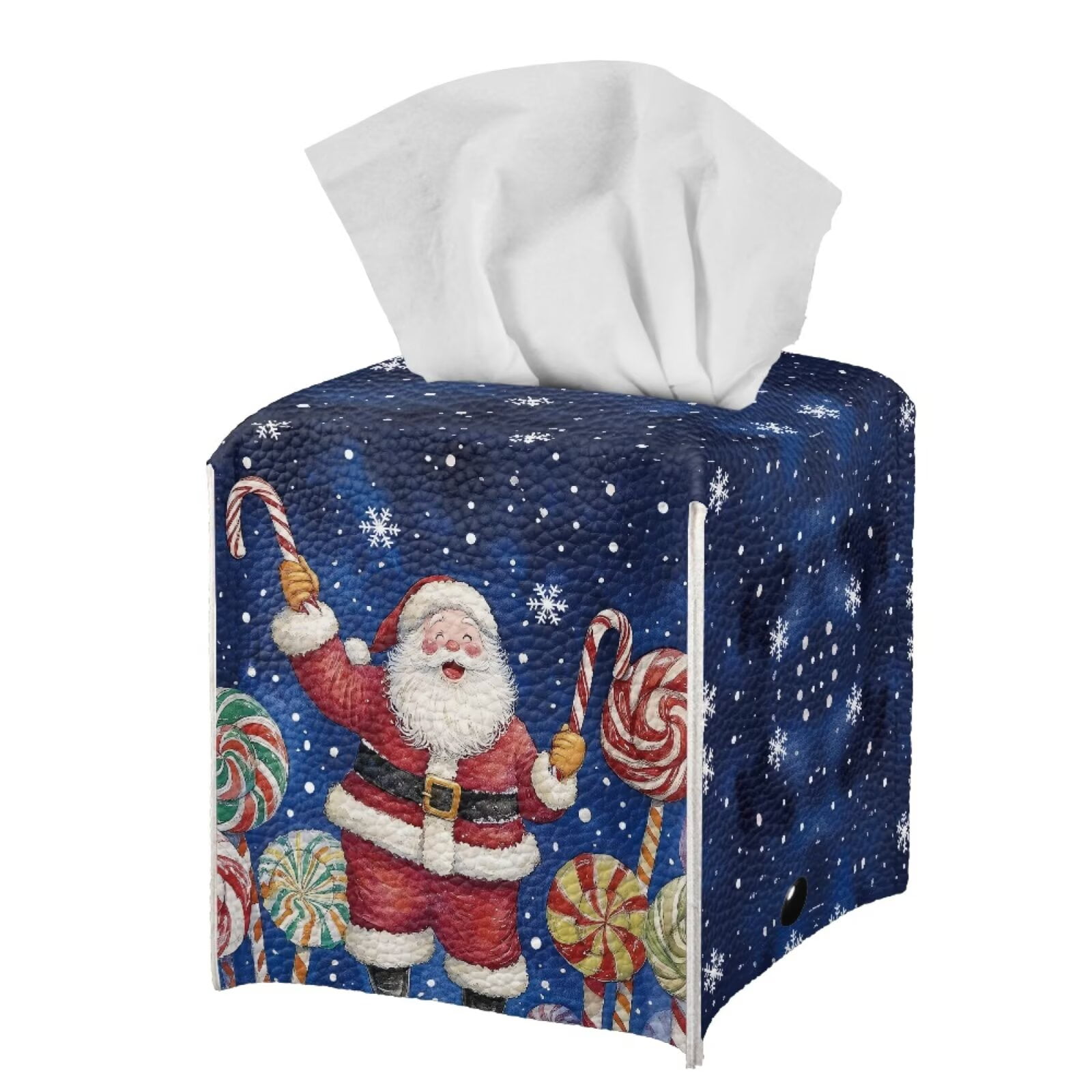 Psesaysky Tissue Box Holder Waterproof - Square PU Leather Tissues Cube ...