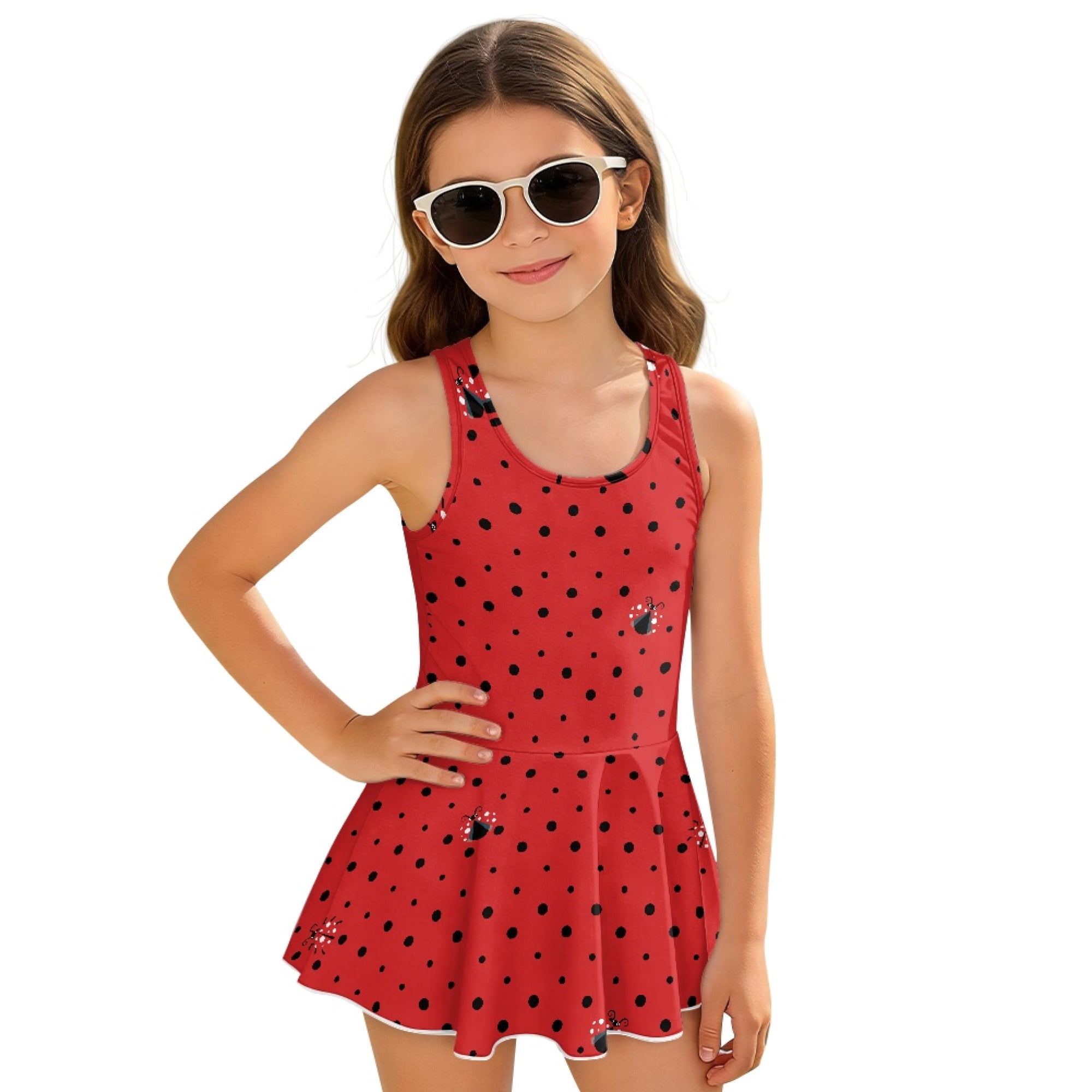 Psesaysky Toddler Girls Red Ladybug Dots Swimsuits Kids One Piece ...