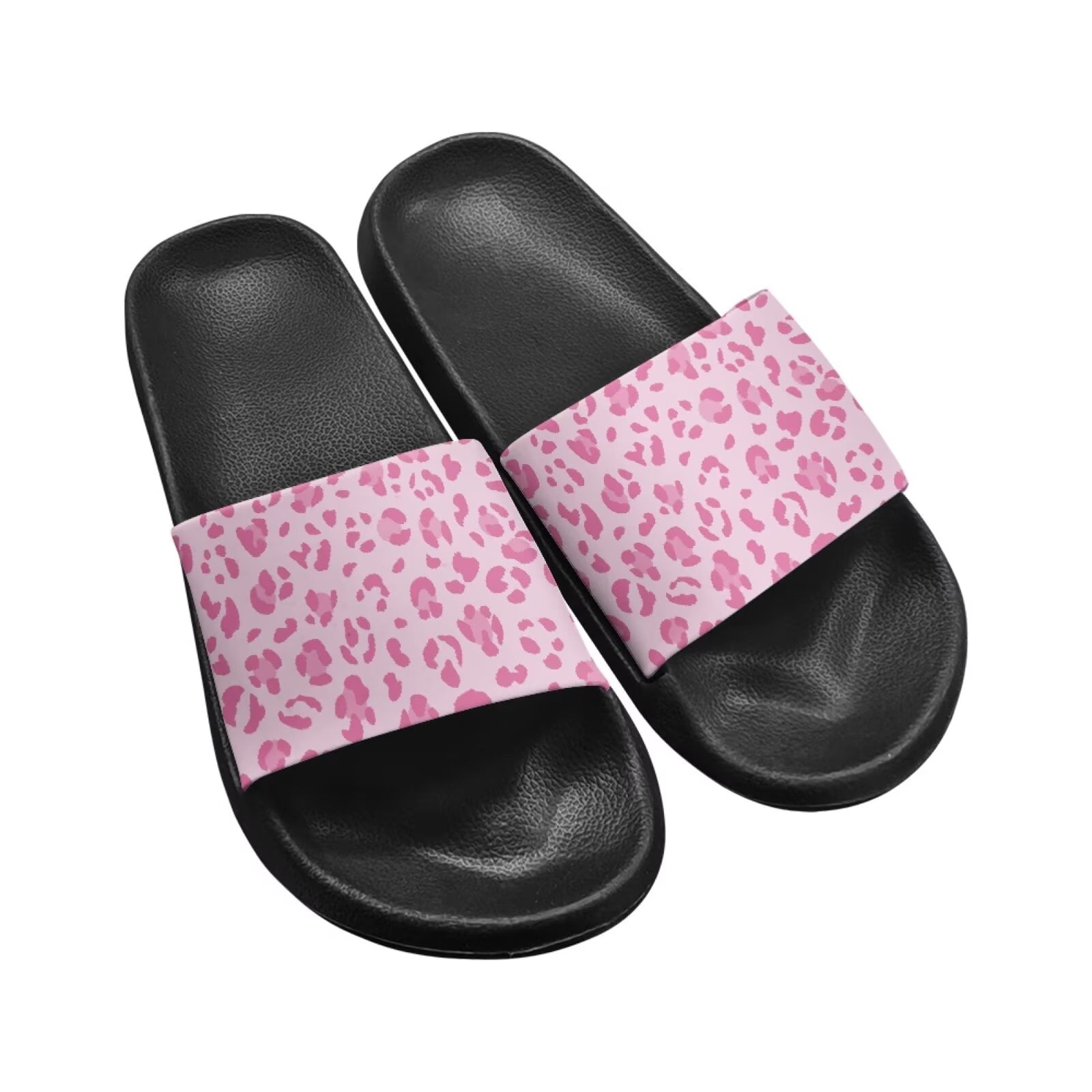 Psesaysky Women's Pink Leopard Slide Sandals Outdoor Flexible Versatile ...