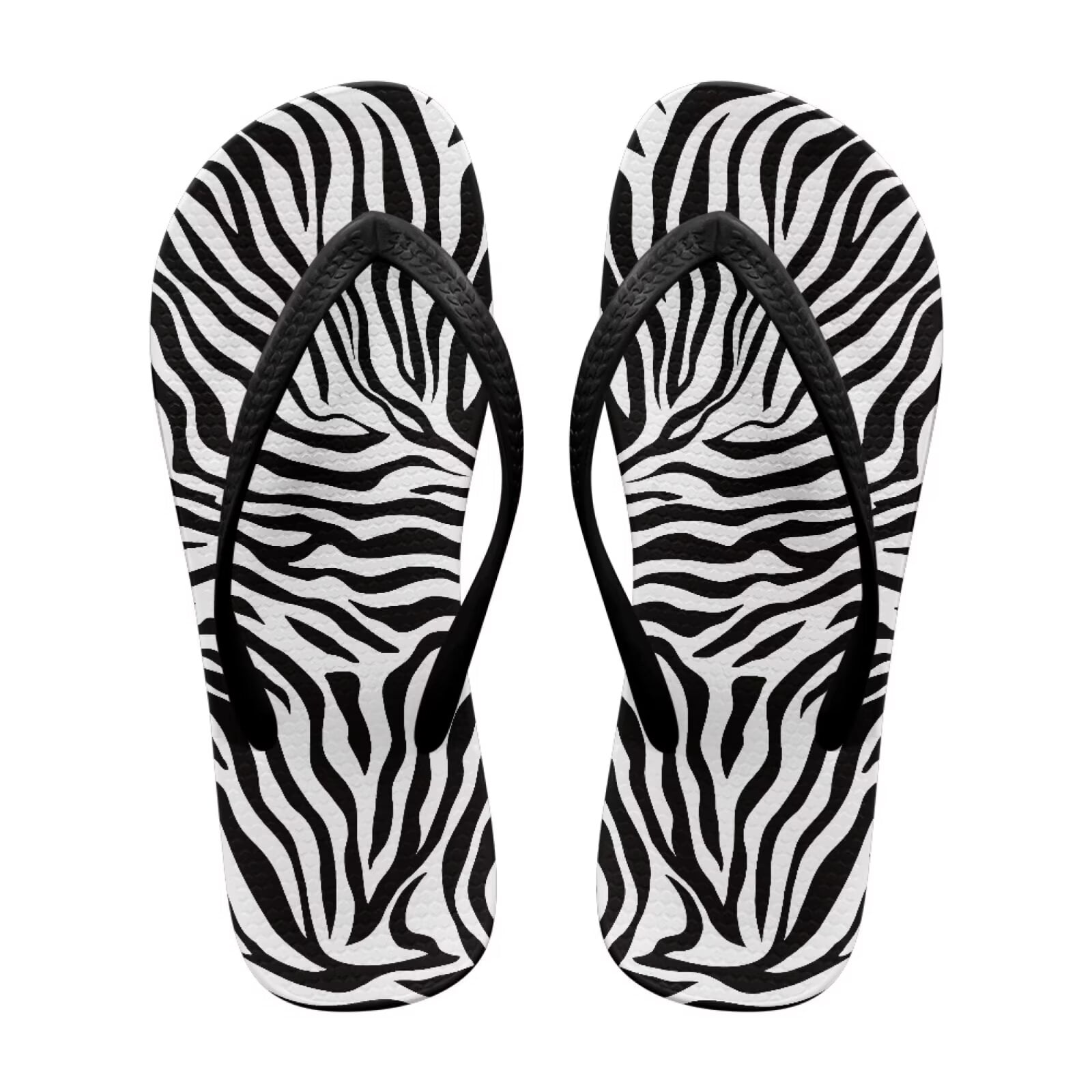 Psesaysky Women's Zebra Skin Flip Flops Anti-Slip Skin-Friendly Stylish ...