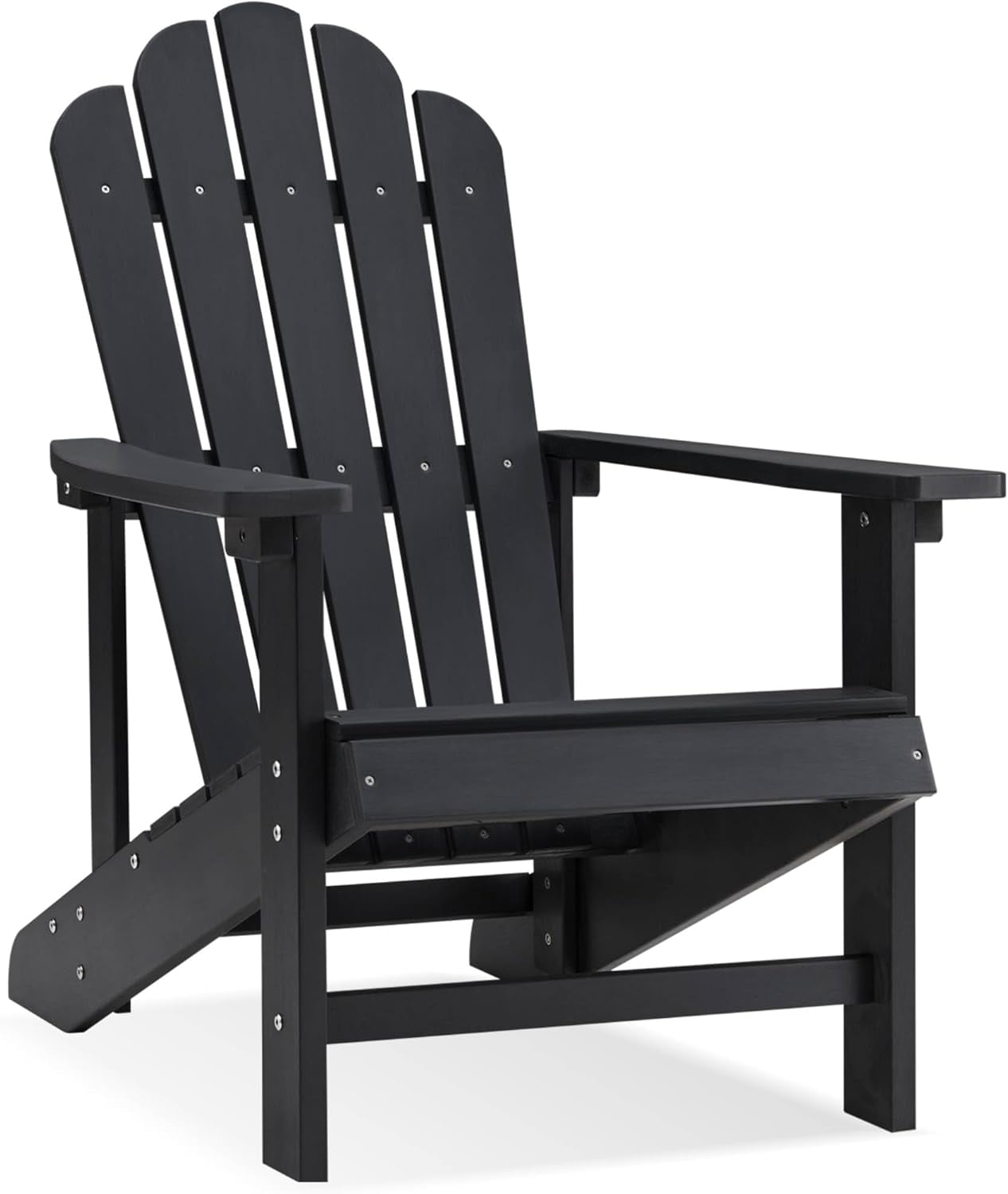 Psilvam Classic Adirondack Chair, Standard-Sized Poly Lumber Fire Pit ...