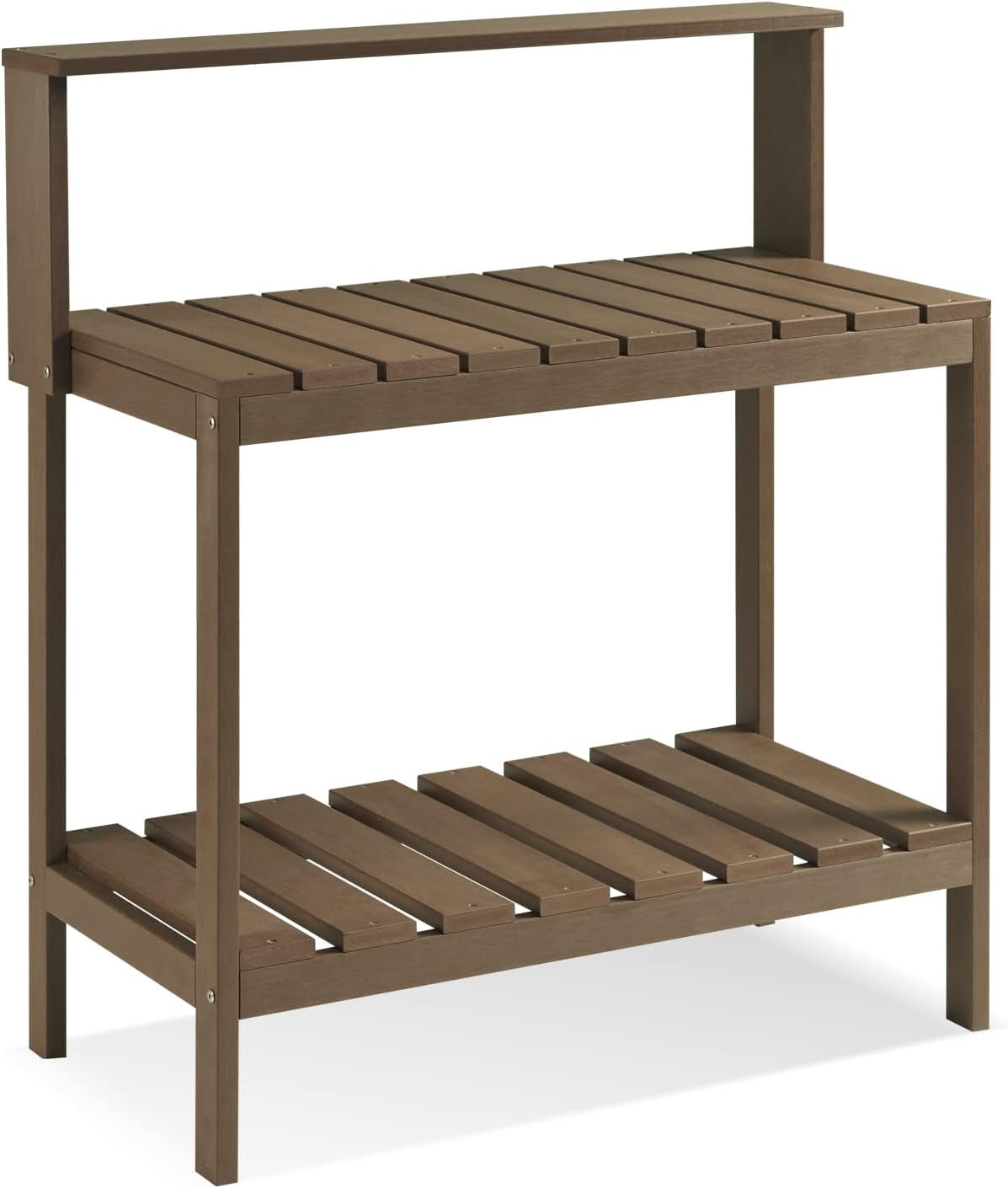 Psilvam Outdoor Poly Lumber Potting , Polystyrene Garden Table with ...