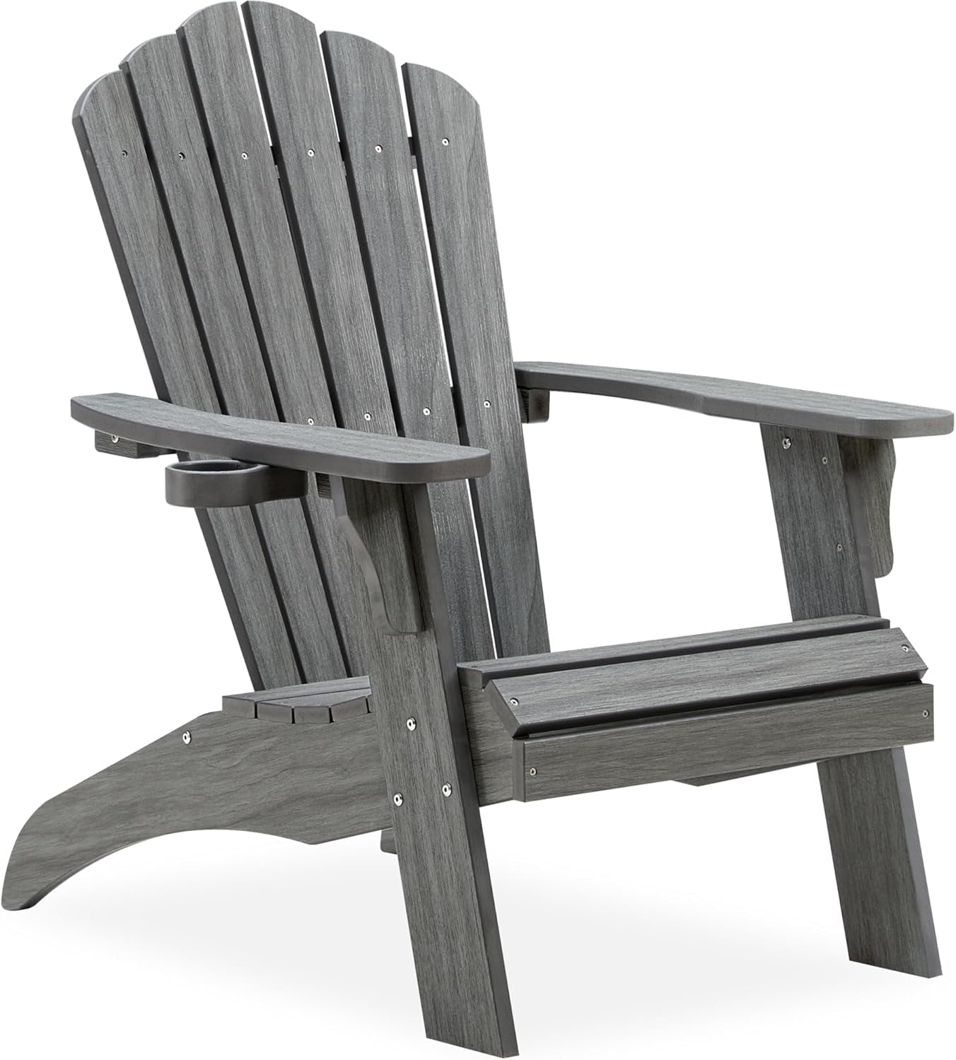 Psilvam Oversized Adirondack Chair, Fade-Resistant & Odor-Free Poly ...