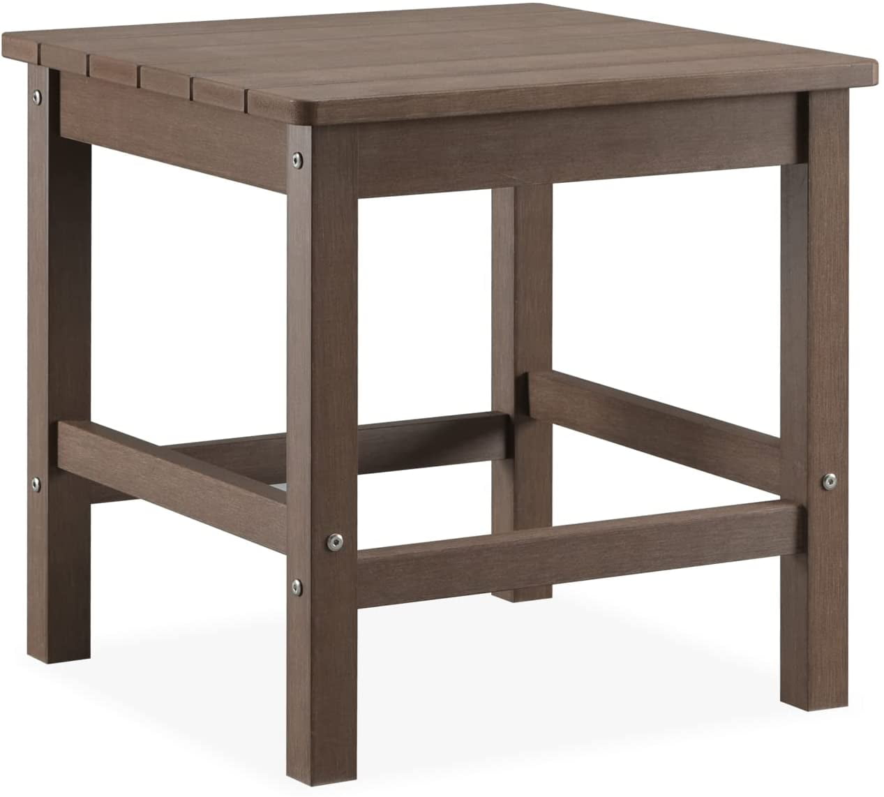 Psilvam Oversized Outdoor Side Table, 19.68" Poly Lumber Adirondack ...