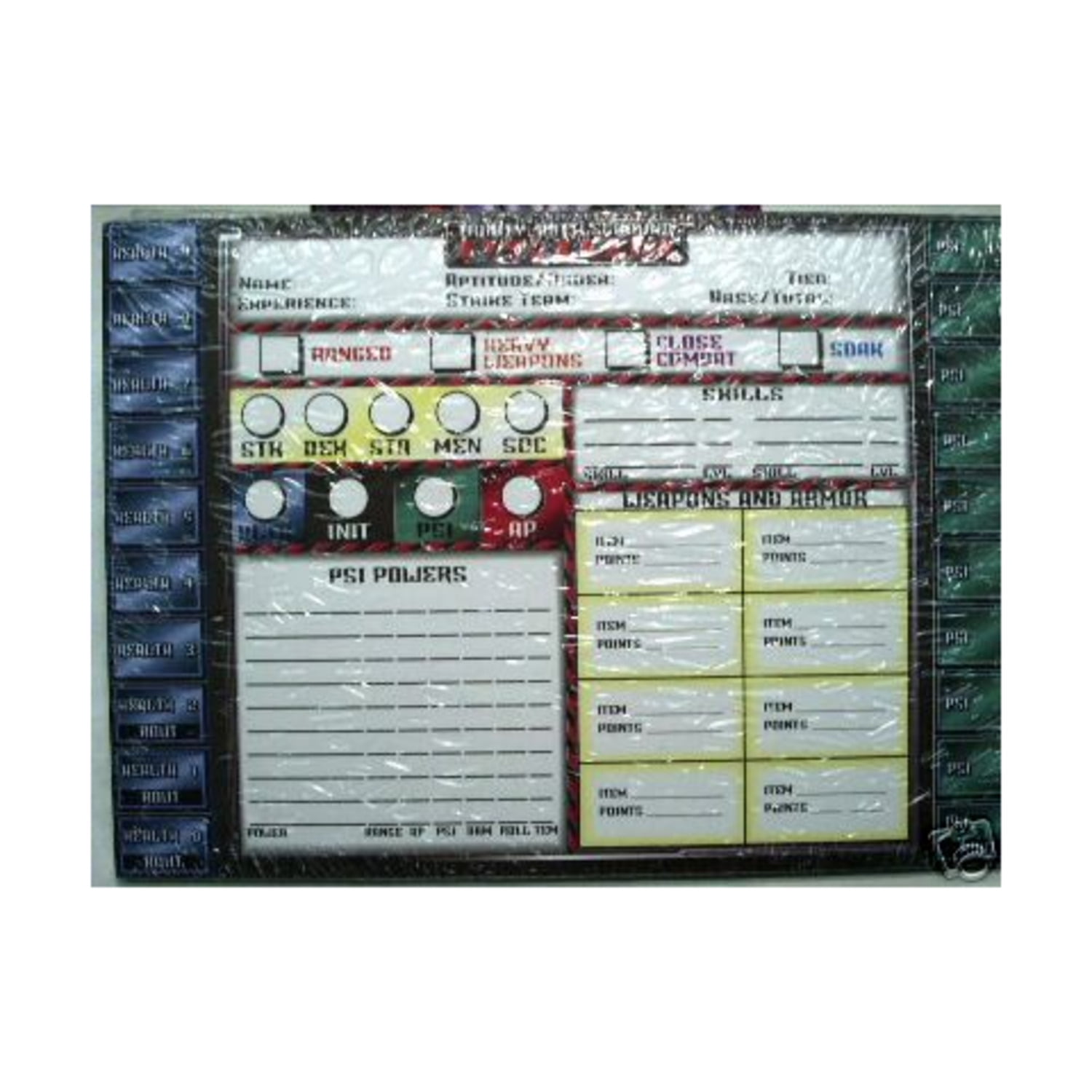 White Wolf Psion Character Sheets New - Walmart.com