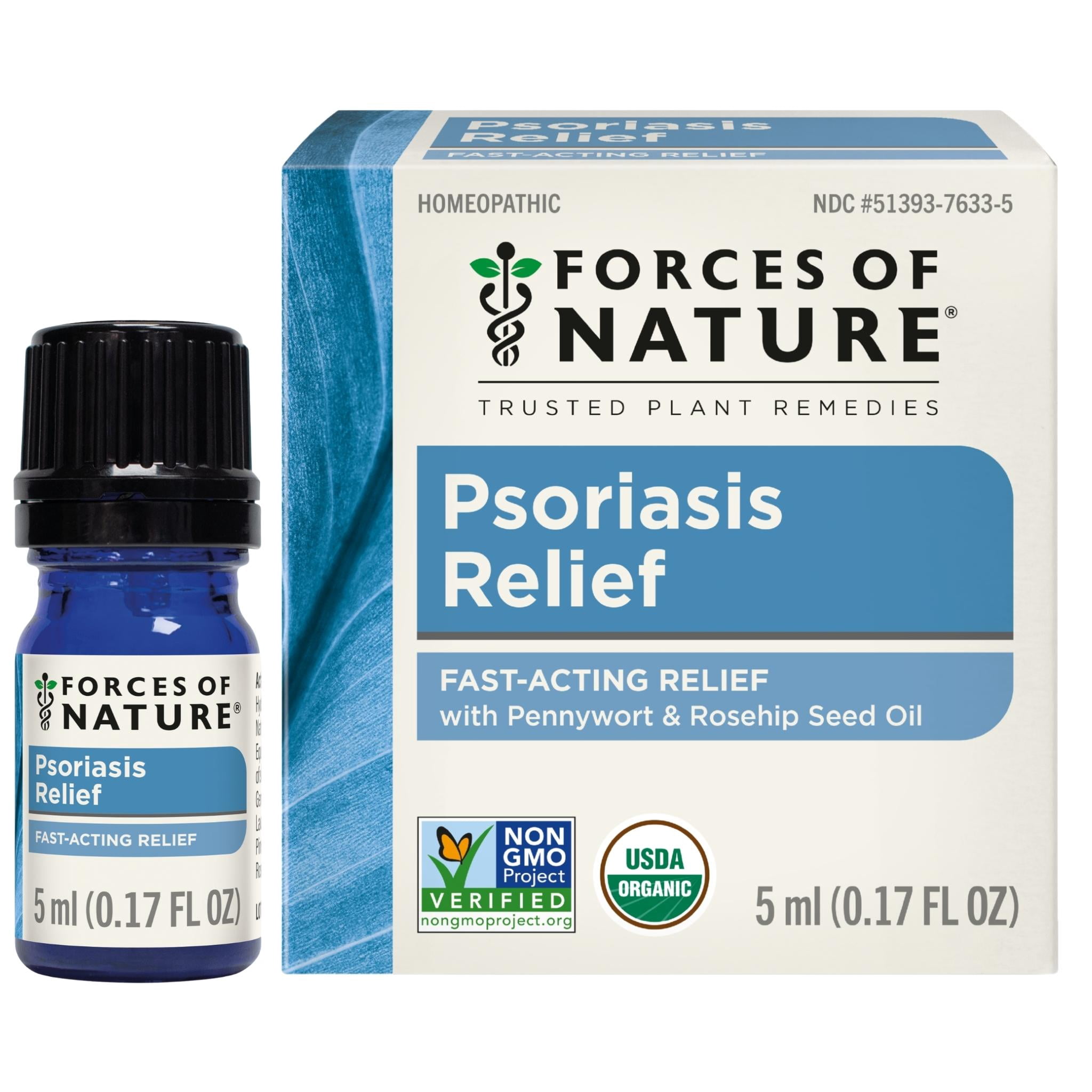 Forces of Nature Psoriasis Relief 5ml, Plant-Based, Organic, Restoring ...