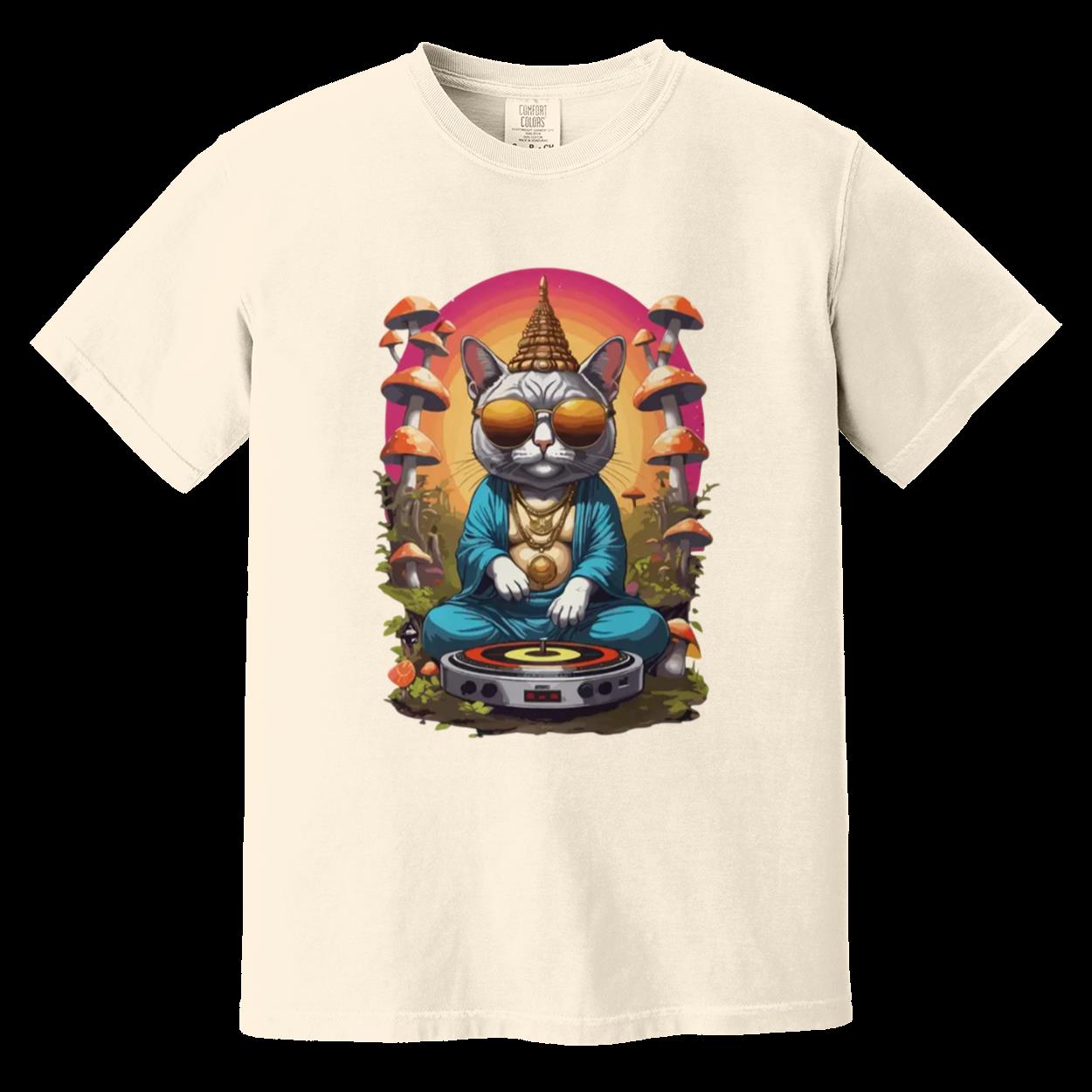 Psy Cat Trippy Art Comfort Color T-Shirt Clipart Artwork, for men ...