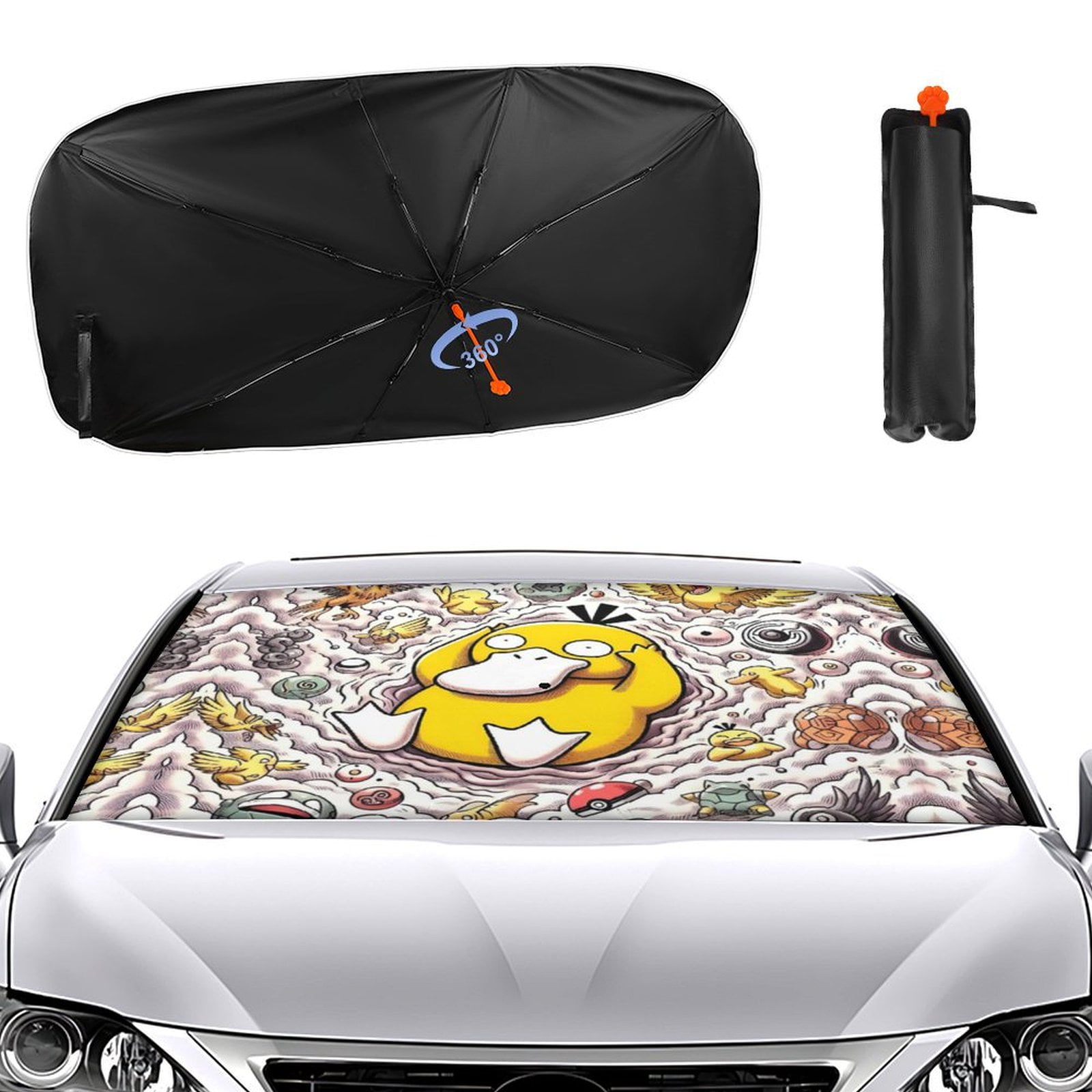 Psy-duck Car Sun Shade Umbrella, Car Shade Front Windshield Sun Shade ...