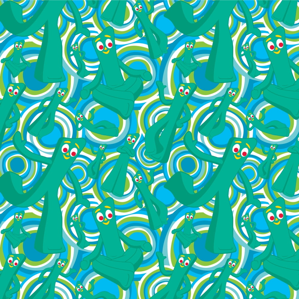 Psychadelic Gumby Pattern Premium Roll Gift Wrap Wrapping Paper ...