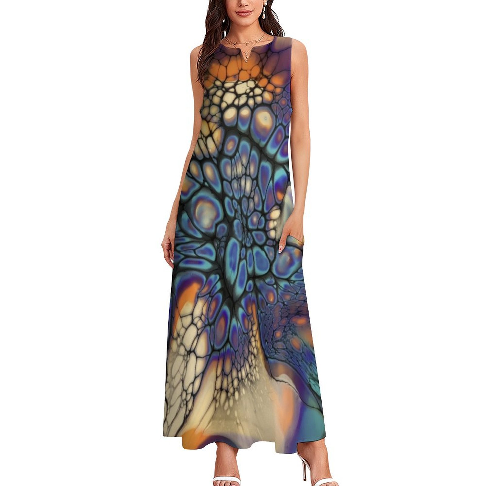 Psychedelia Long Dress Summer skirt Long dress Long veiled dresses ...