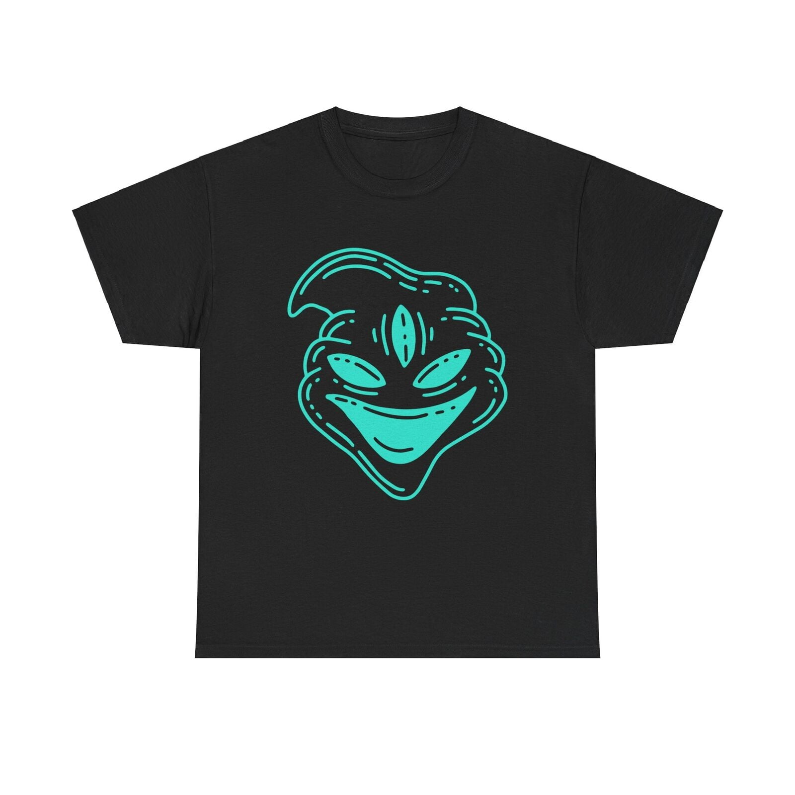 Psychedelic Alien Face T-Shirt - trippy extraterrestrial vintage ...