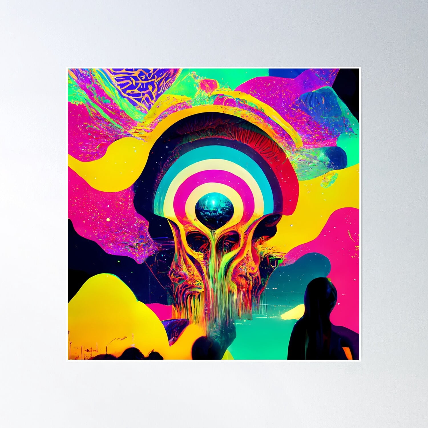 Psychedelic Artwork #1 Poster Wall Art, Modern Wall Decor, 16x24 ...