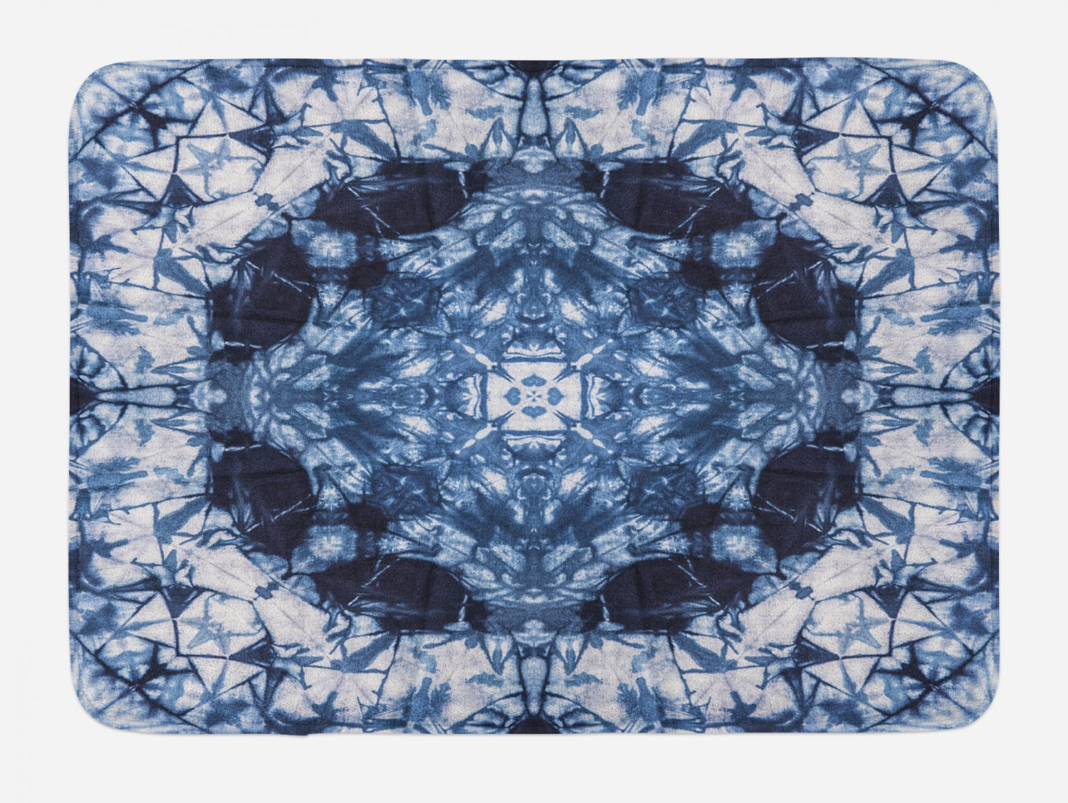 Psychedelic Bath Mat, Microcosm Motif Generated with Digital Large ...