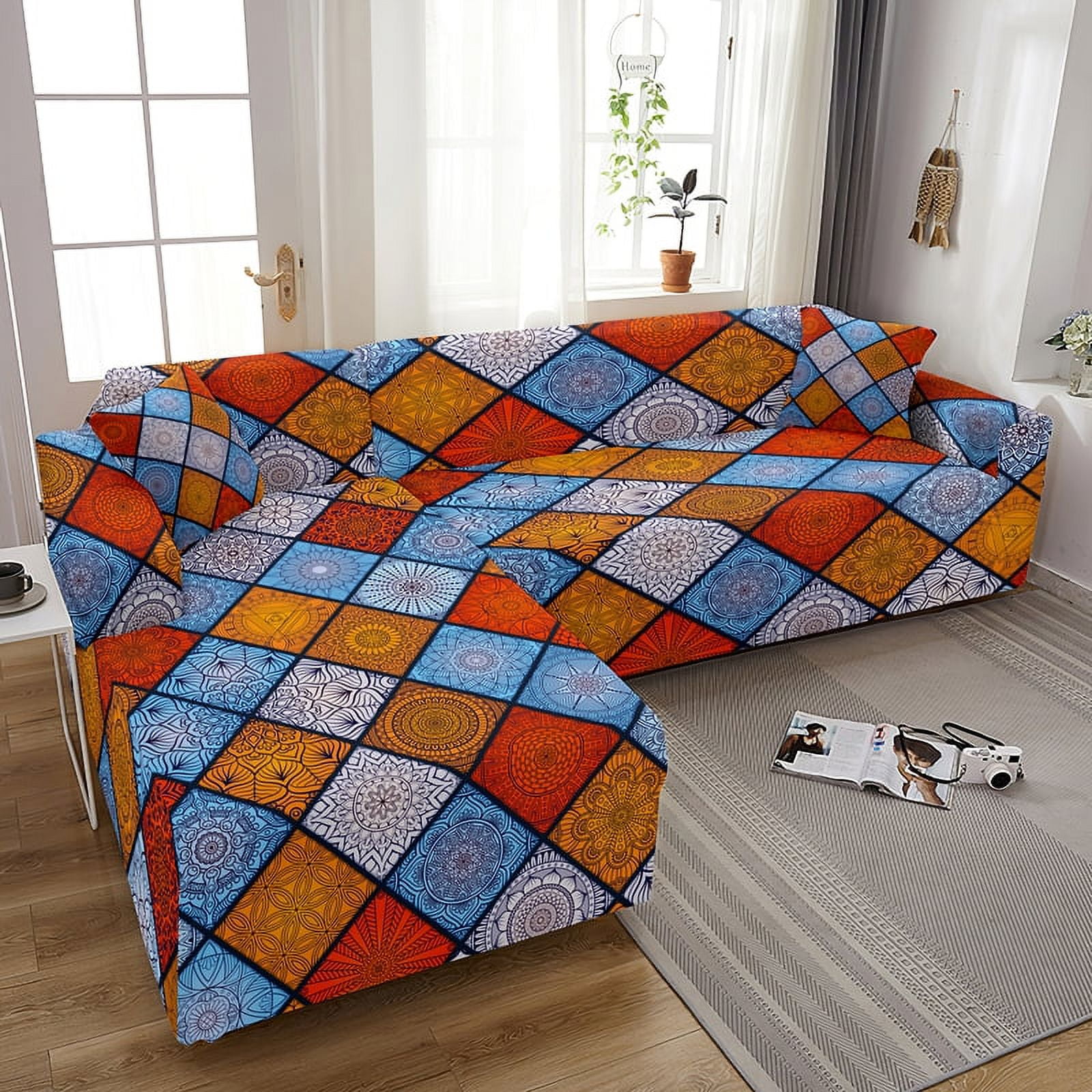 Psychedelic Bohemia Sofa Cover For Living Room Boho Stretch Elastic ...