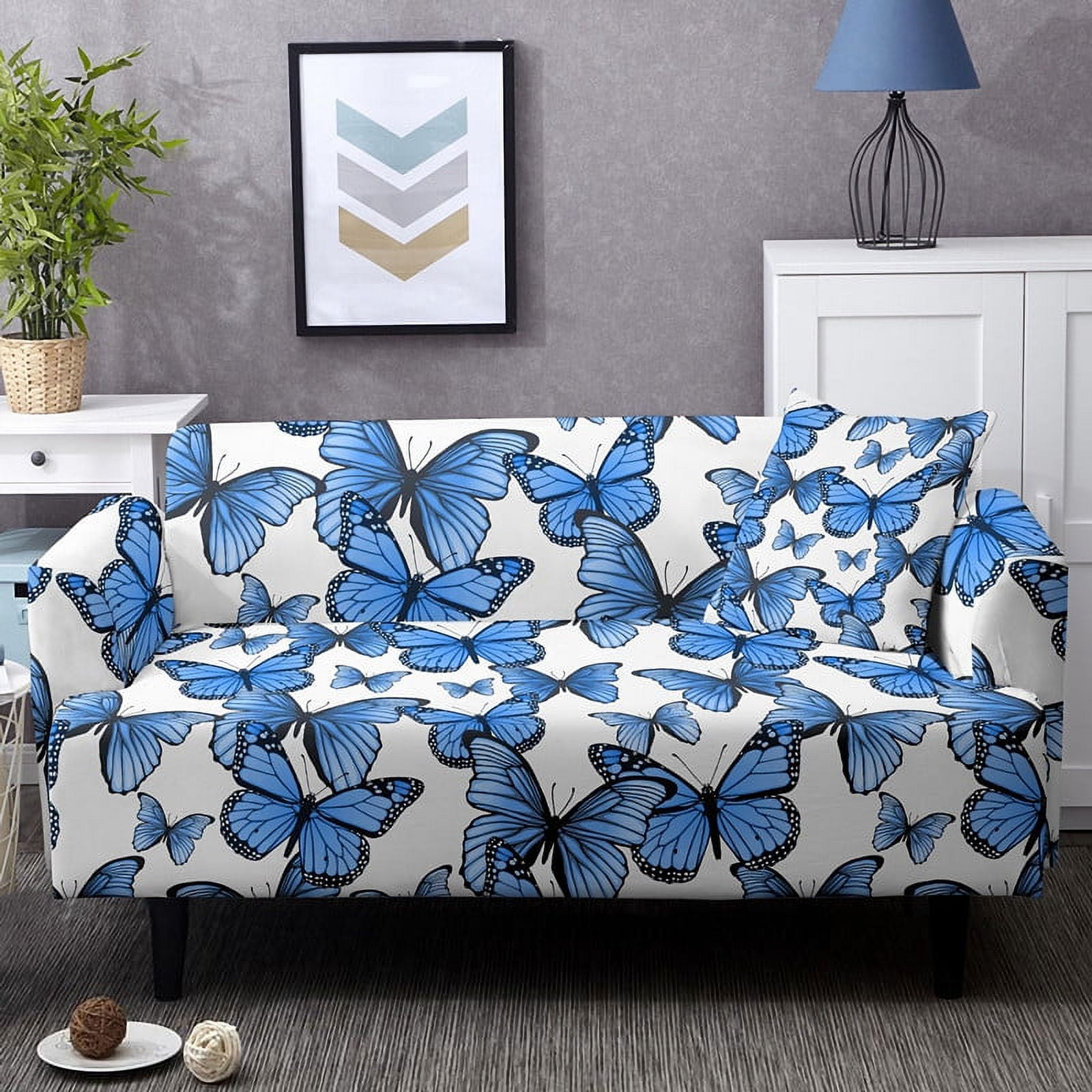 Psychedelic Butterfly Elastic Sofa Cover For Living Room All-cover Easy ...