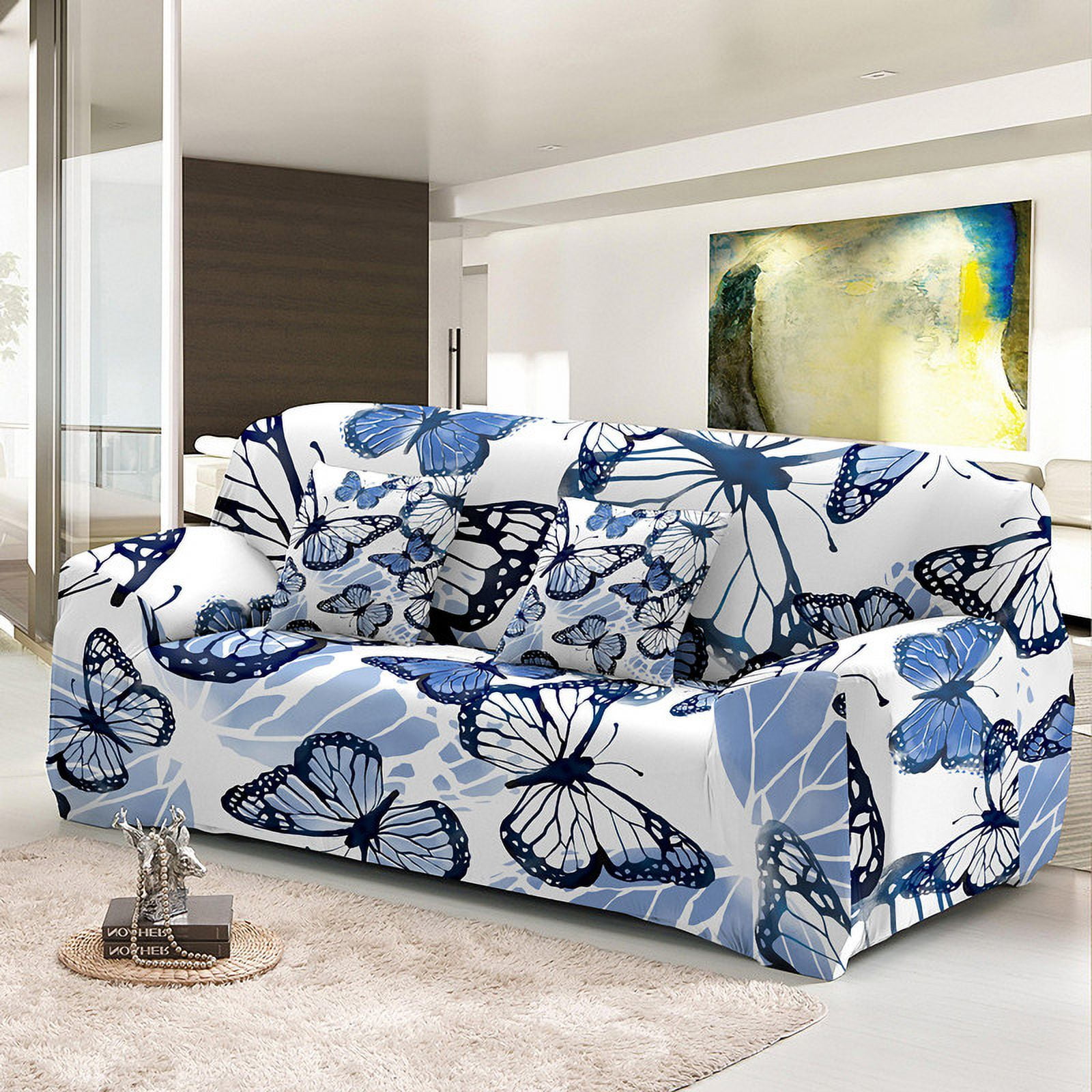 Psychedelic Butterfly Sofa Cover For Living Room Elastic All-Inclusive ...