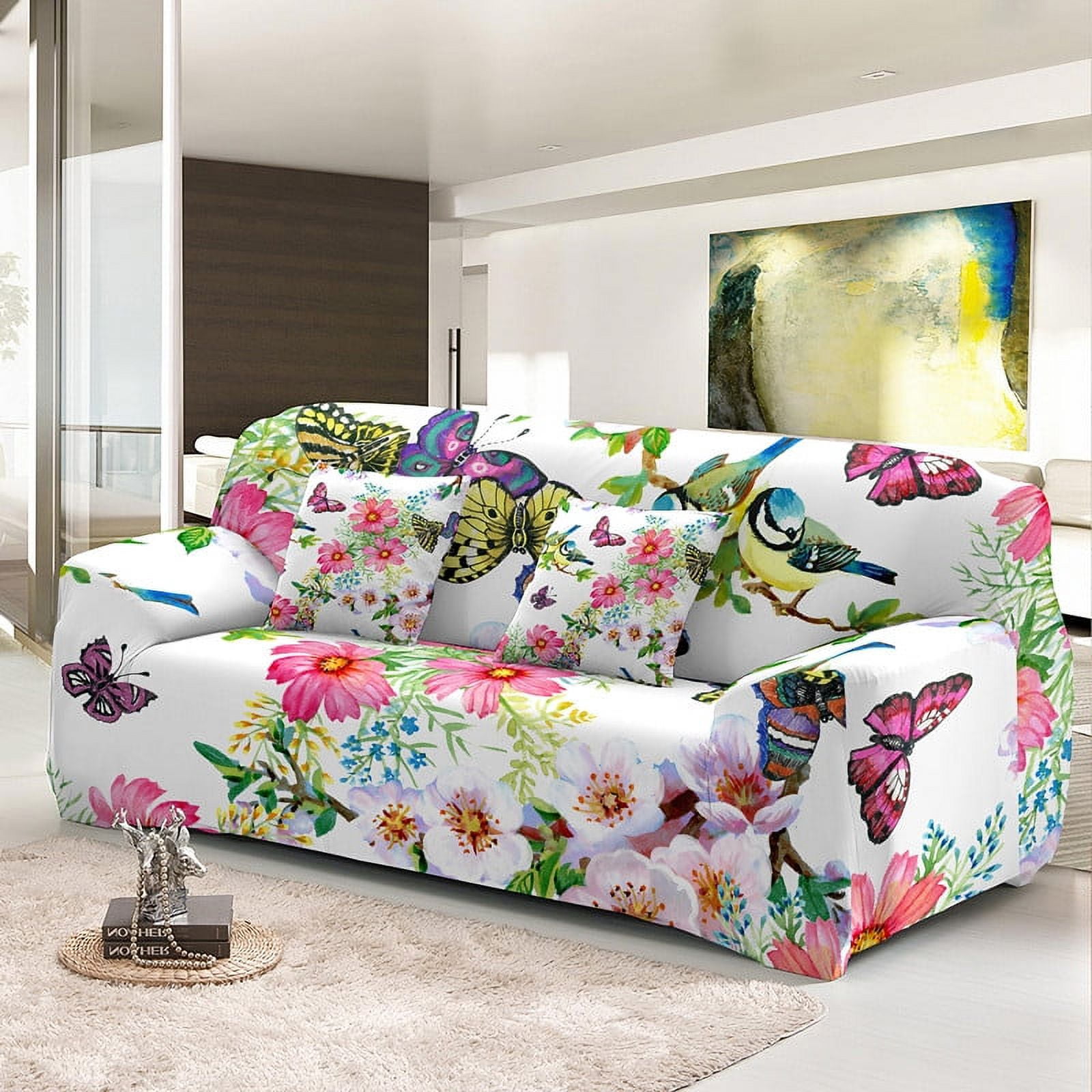 Psychedelic Butterfly Sofa Cover For Living Room Elastic All-Inclusive ...