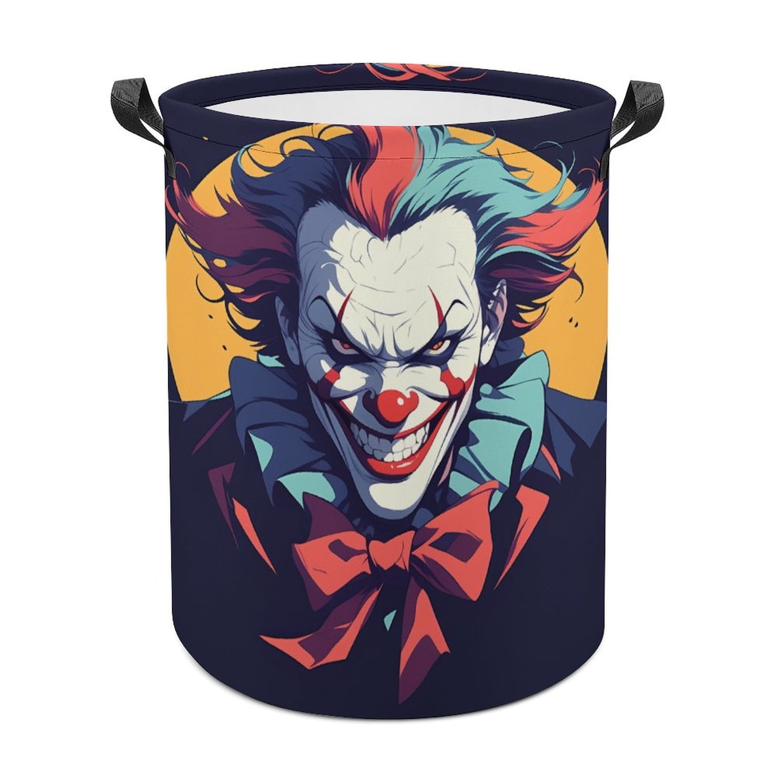 Psychedelic Clown Joker Large Dirty Clothes Hamper Foldable Laundry ...
