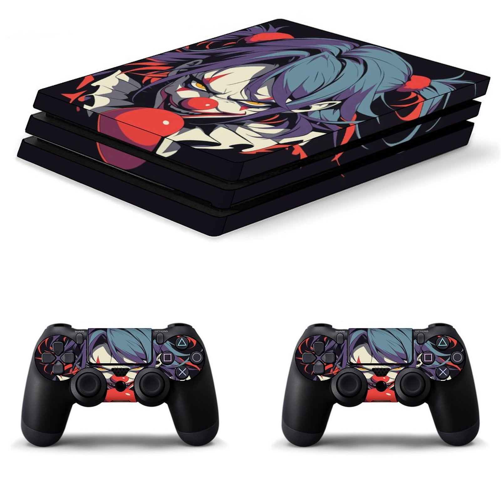 Psychedelic Clown Joker PS4/PS4 Pro/PS4 Slim Skin Sticker For Console ...