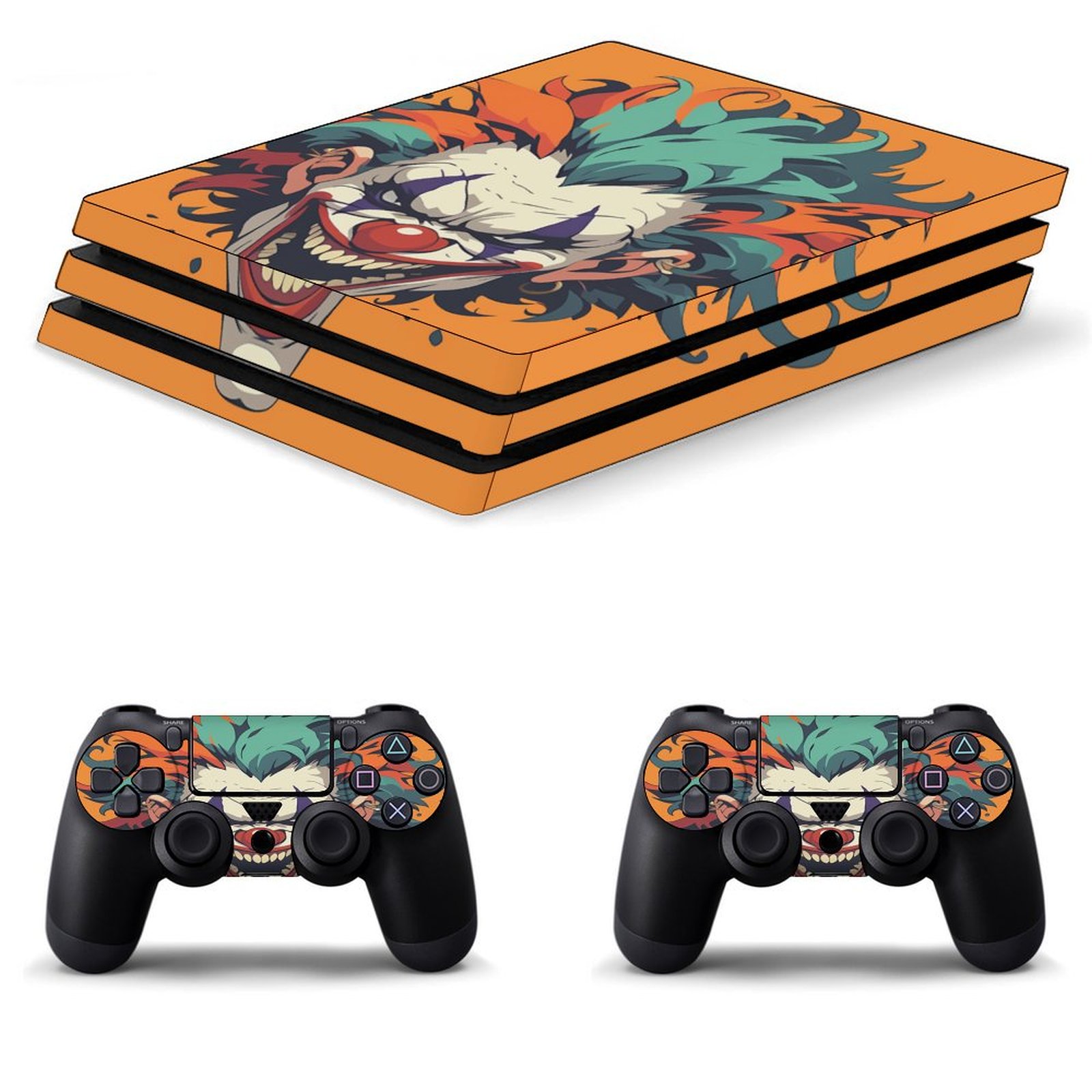 Psychedelic Clown Joker PS4/PS4 Pro/PS4 Slim Skin Sticker For Console ...