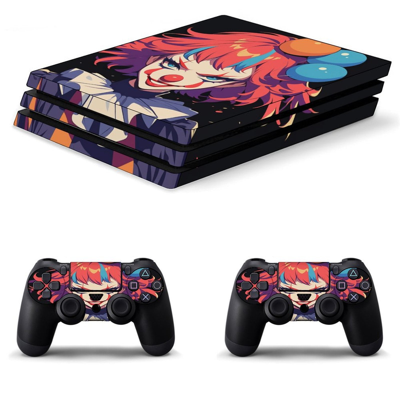 Psychedelic Clown Joker PS4/PS4 Pro/PS4 Slim Skin Sticker For Console ...