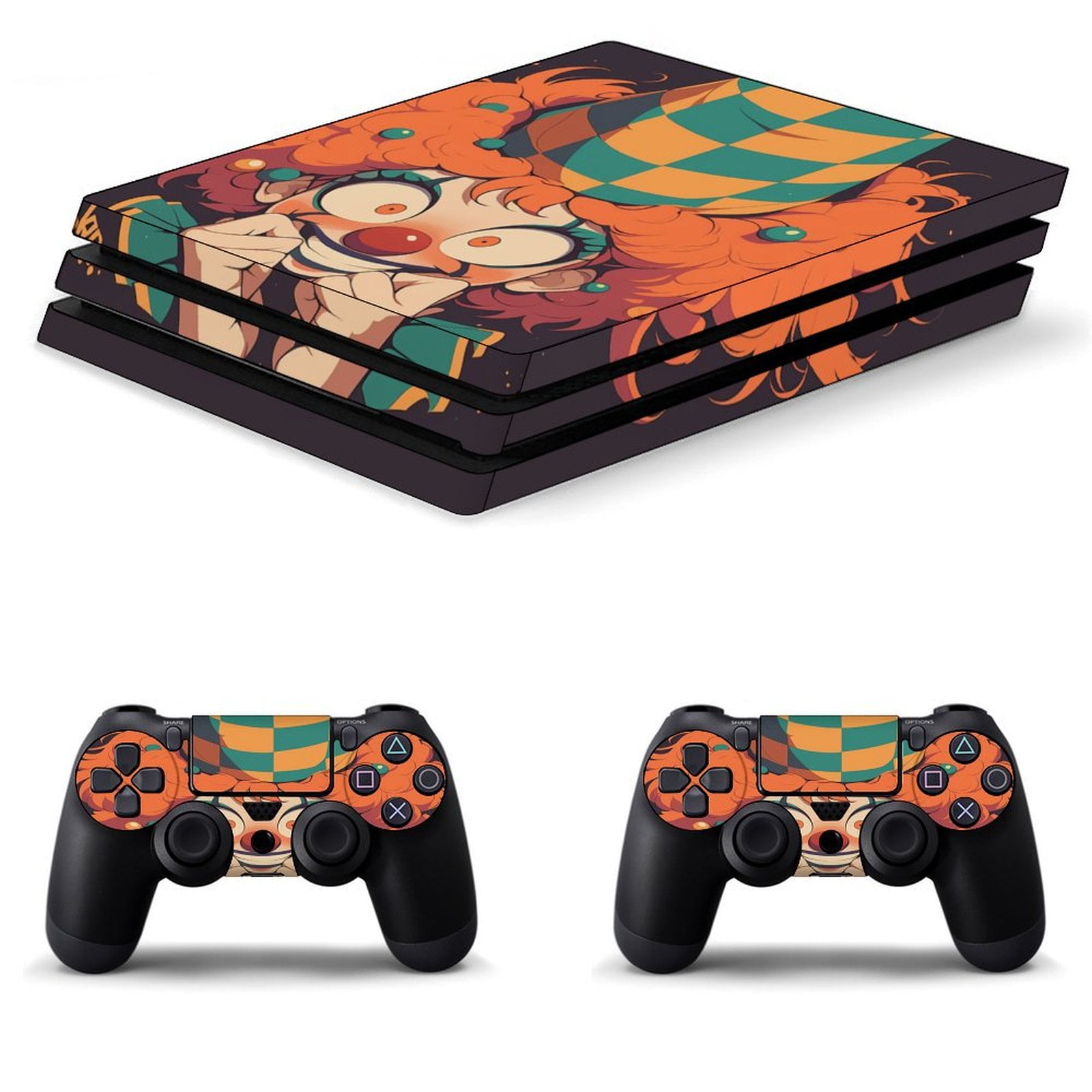 Psychedelic Clown Joker PS4/PS4 Pro/PS4 Slim Skin Sticker For Console ...