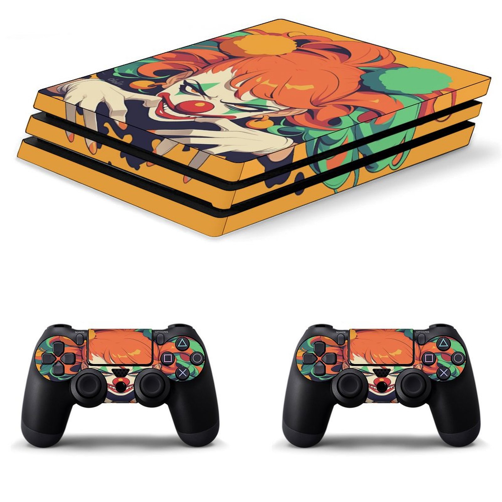 Psychedelic Clown Joker PS4/PS4 Pro/PS4 Slim Skin Sticker For Console ...