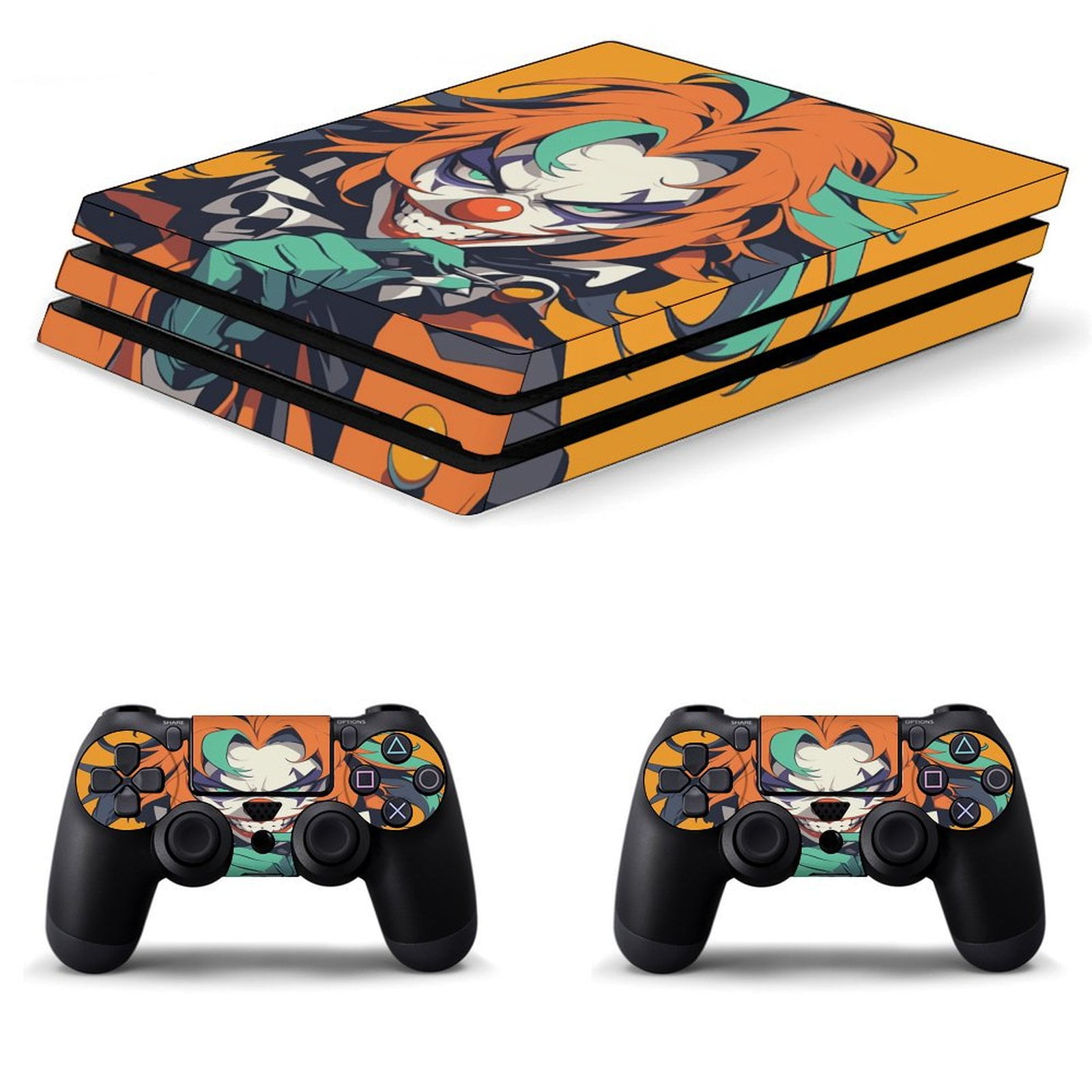 Psychedelic Clown Joker PS4/PS4 Pro/PS4 Slim Skin Sticker For Console ...