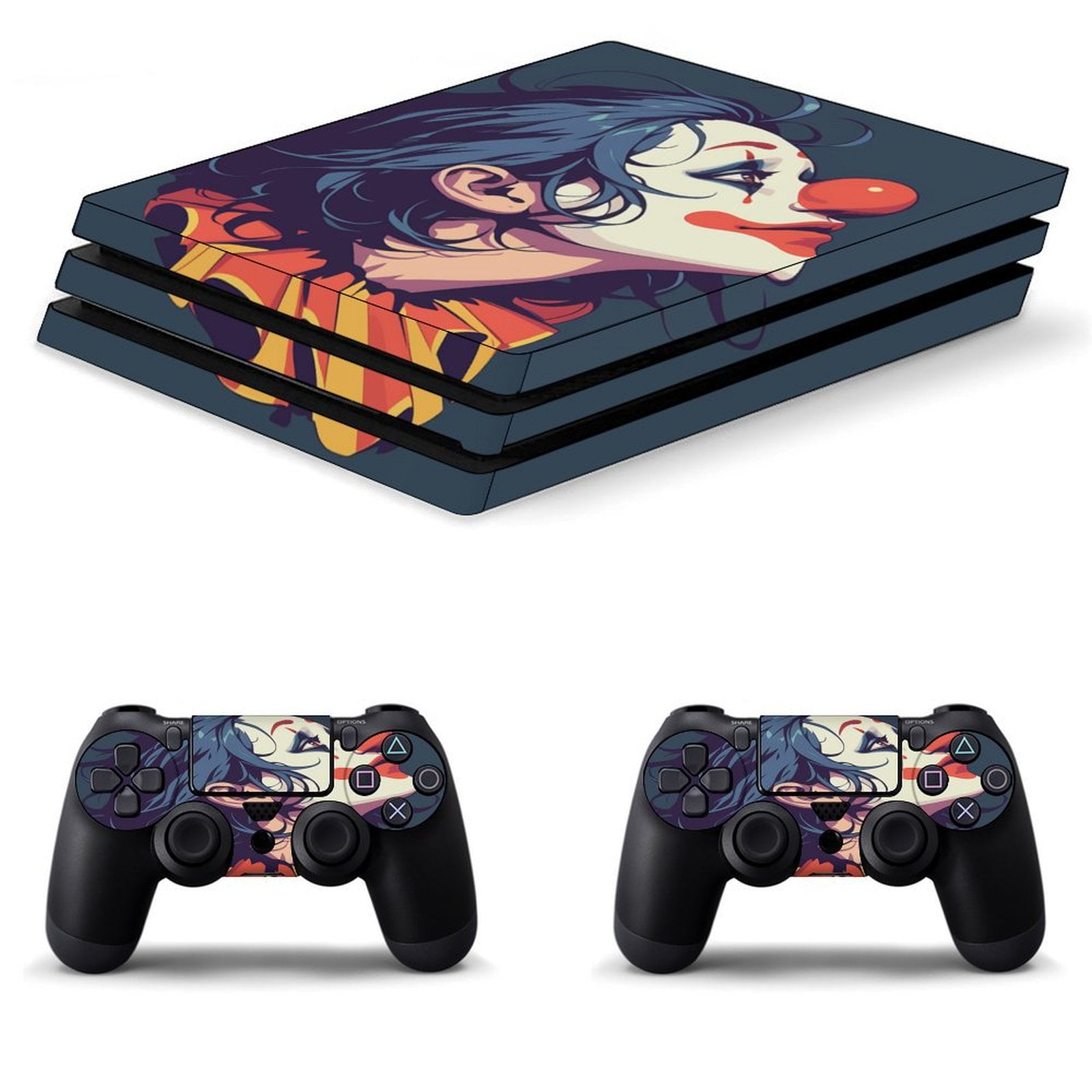 Psychedelic Clown Joker PS4/PS4 Pro/PS4 Slim Skin Sticker For Console ...