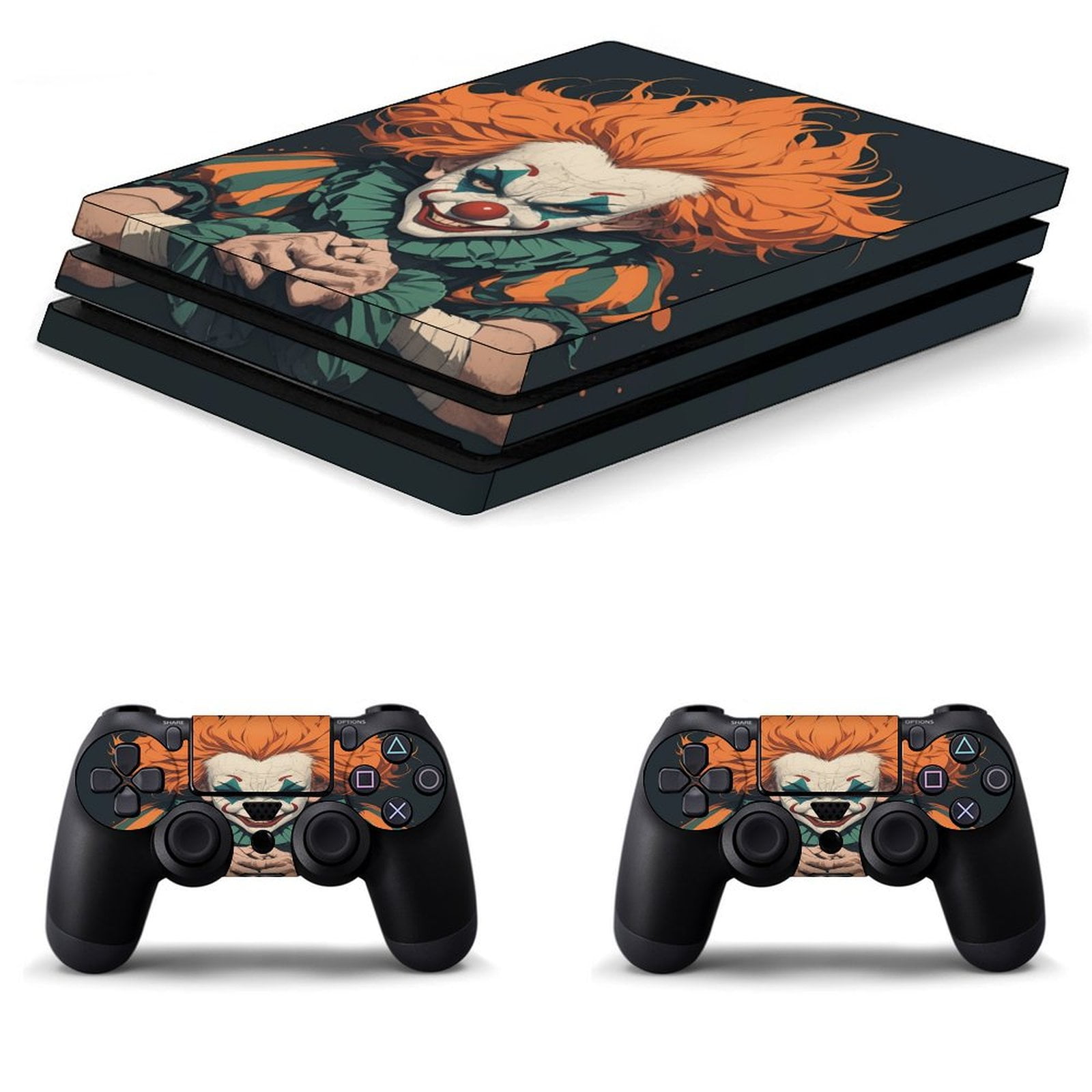 Psychedelic Clown Joker PS4/PS4 Pro/PS4 Slim Skin Sticker For Console ...