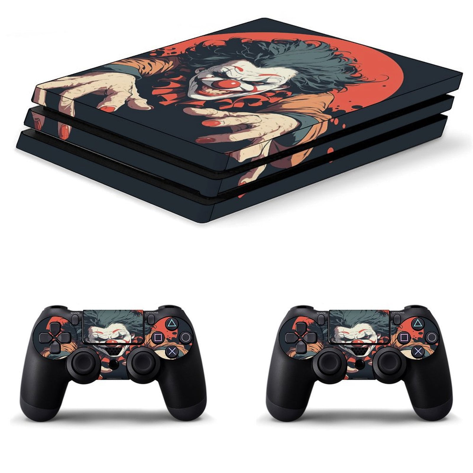 Psychedelic Clown Joker PS4/PS4 Pro/PS4 Slim Skin Sticker For Console ...
