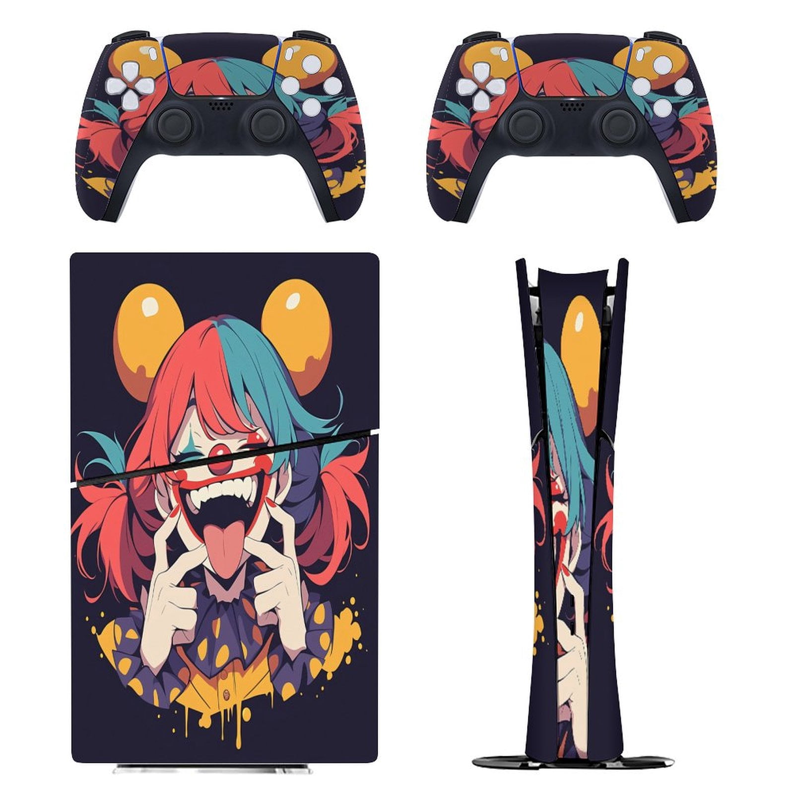 Psychedelic Clown Joker PS5/PS5 Pro/PS5 Slim Digital Disc Skin Sticker ...