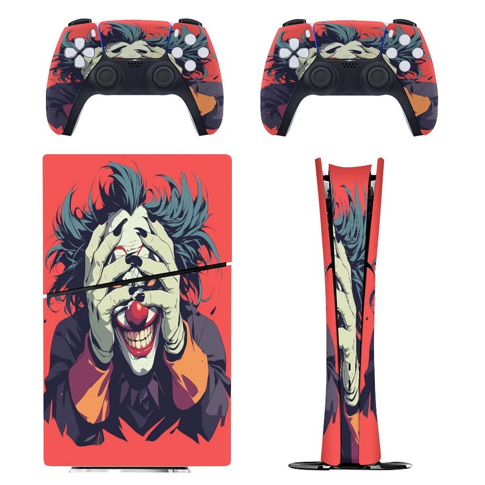 Psychedelic Clown Joker PS5/PS5 Pro/PS5 Slim Digital Disc Skin Sticker ...