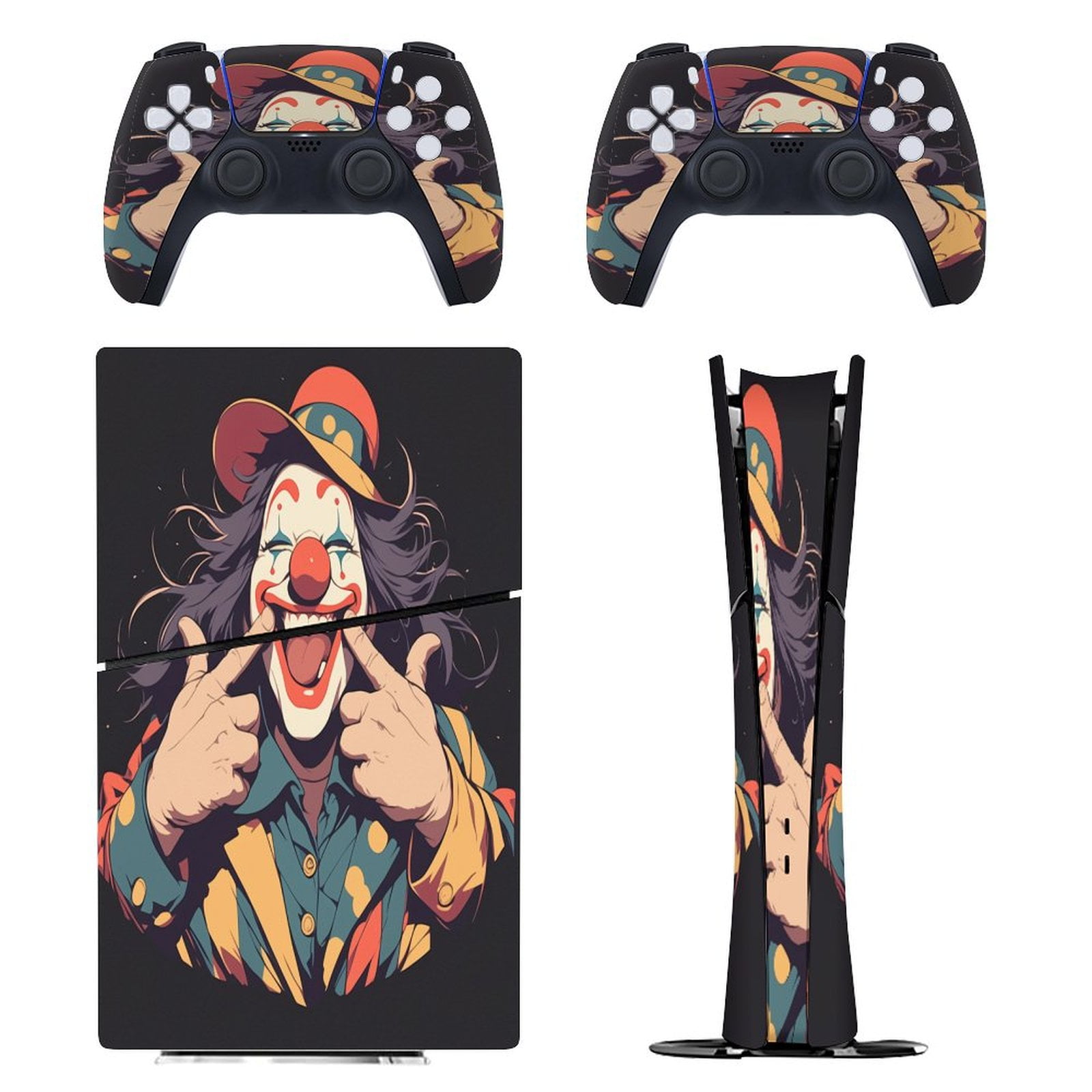 Psychedelic Clown Joker PS5/PS5 Pro/PS5 Slim Digital Disc Skin Sticker ...