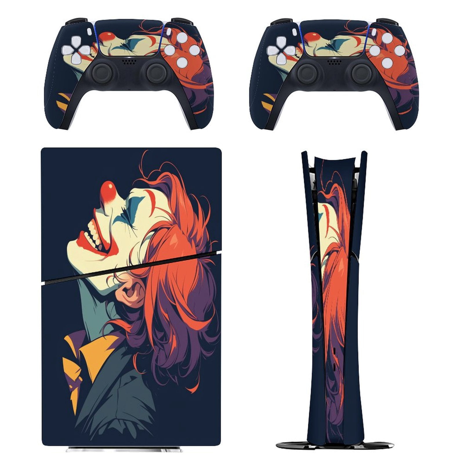 Psychedelic Clown Joker PS5/PS5 Pro/PS5 Slim Digital Disc Skin Sticker ...