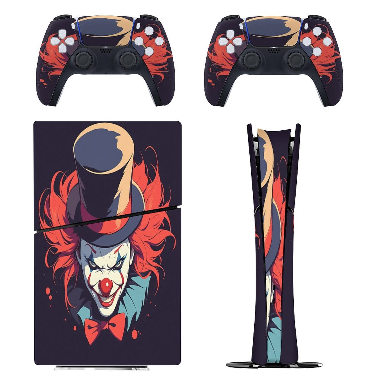 Psychedelic Clown Joker PS5/PS5 Pro/PS5 Slim Digital Disc Skin Sticker ...