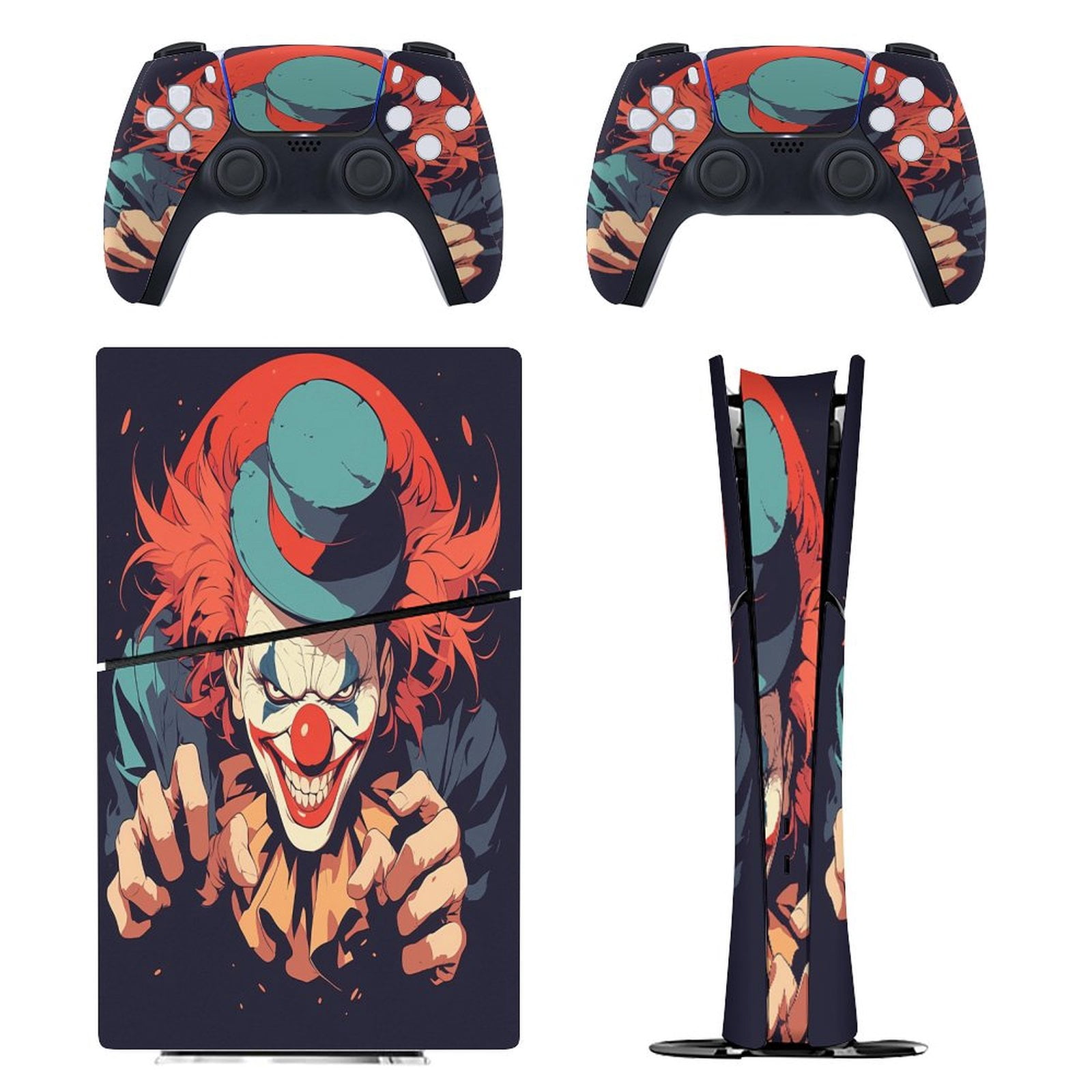 Psychedelic Clown Joker PS5/PS5 Pro/PS5 Slim Digital Disc Skin Sticker ...