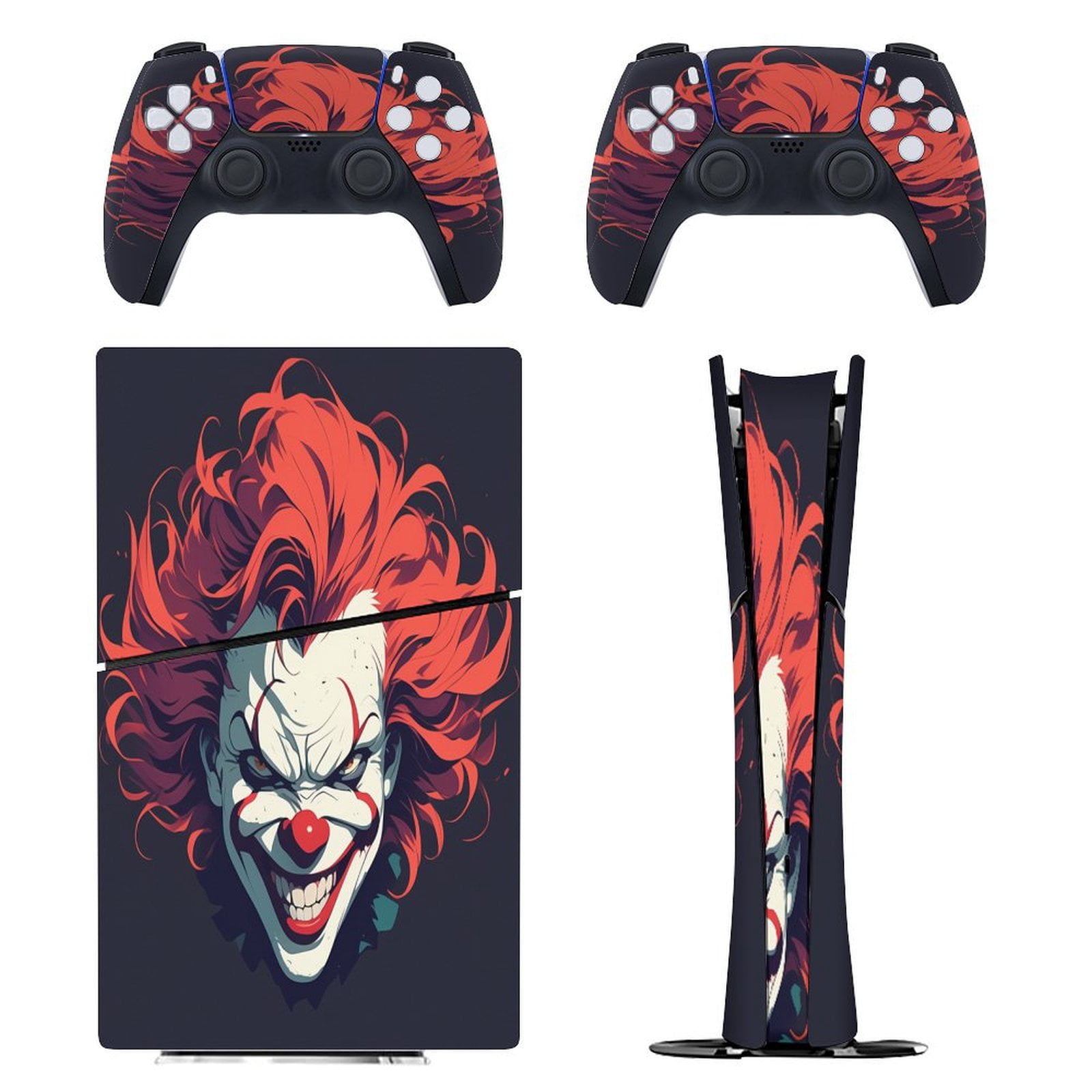 Psychedelic Clown Joker PS5/PS5 Pro/PS5 Slim Digital Disc Skin Sticker ...