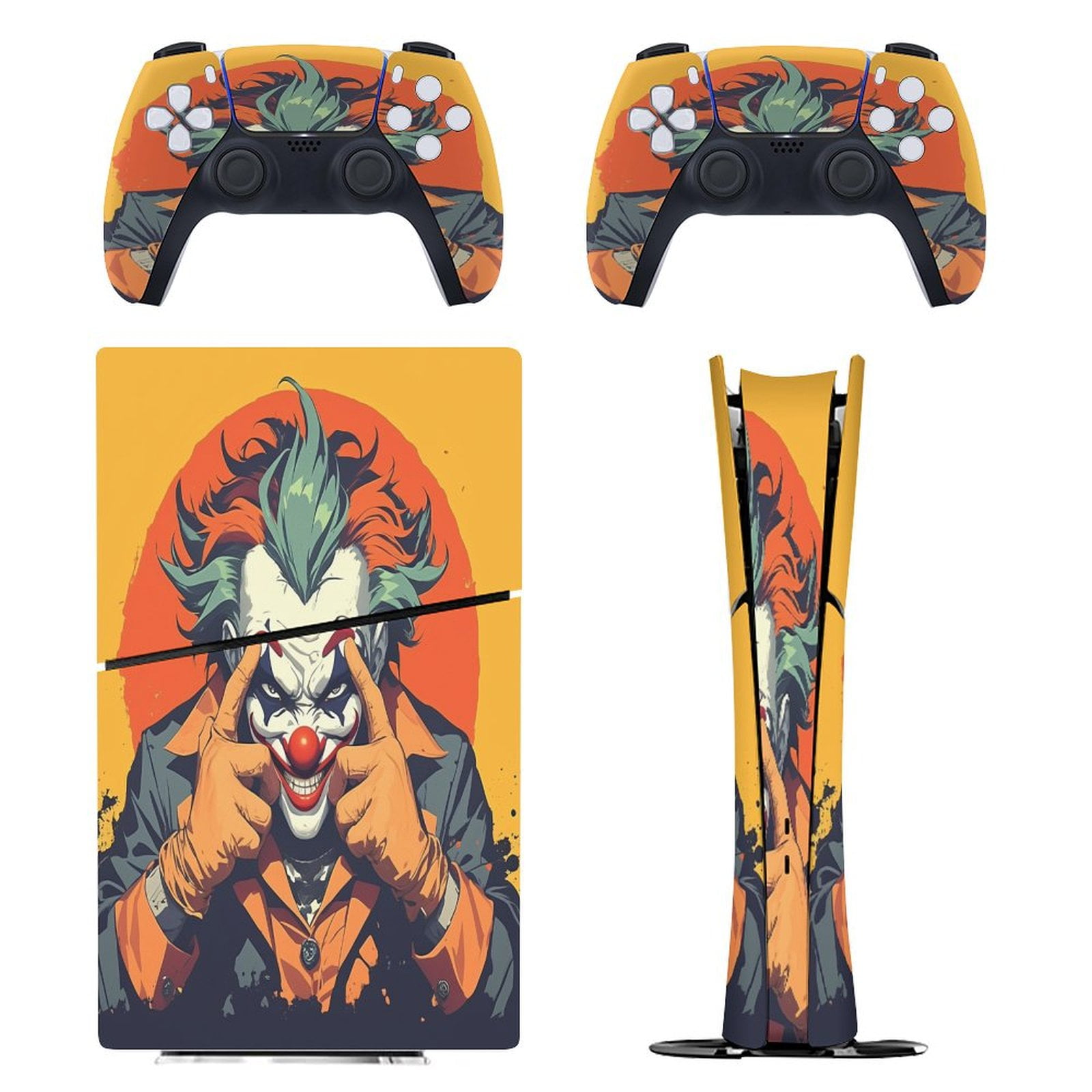 Psychedelic Clown Joker PS5/PS5 Pro/PS5 Slim Digital Disc Skin Sticker ...