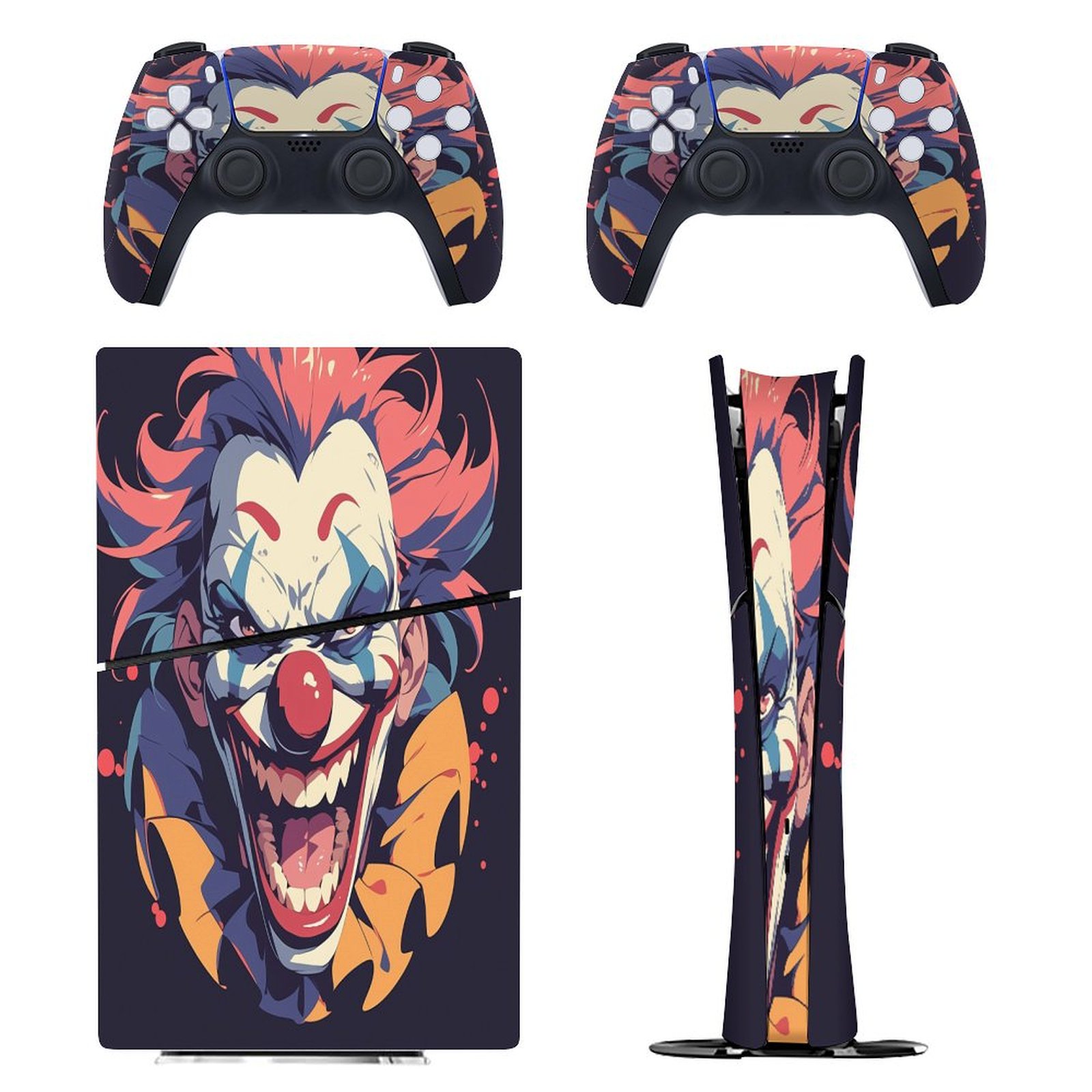 Psychedelic Clown Joker PS5/PS5 Pro/PS5 Slim Digital Disc Skin Sticker ...