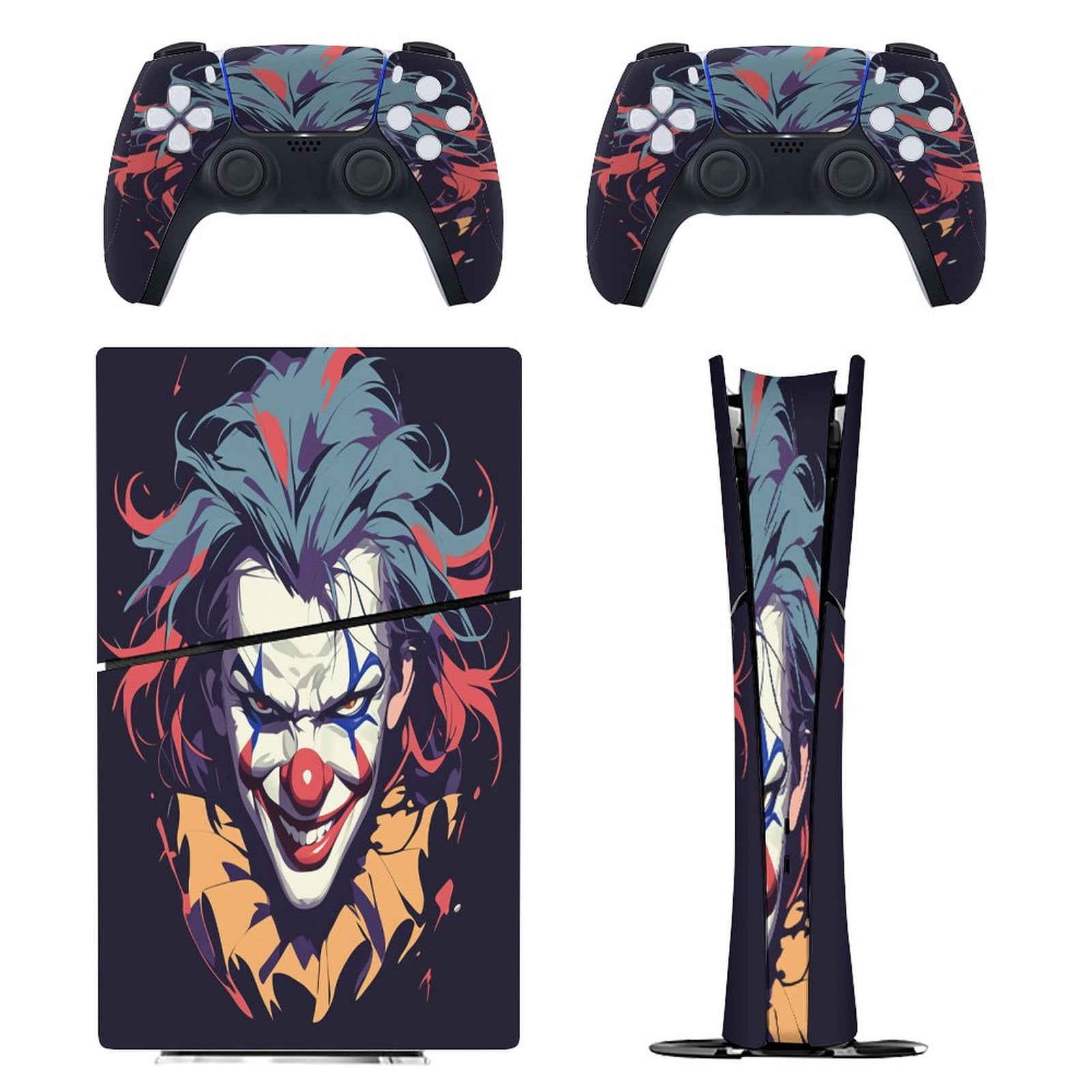 Psychedelic Clown Joker PS5/PS5 Pro/PS5 Slim Digital Disc Skin Sticker ...
